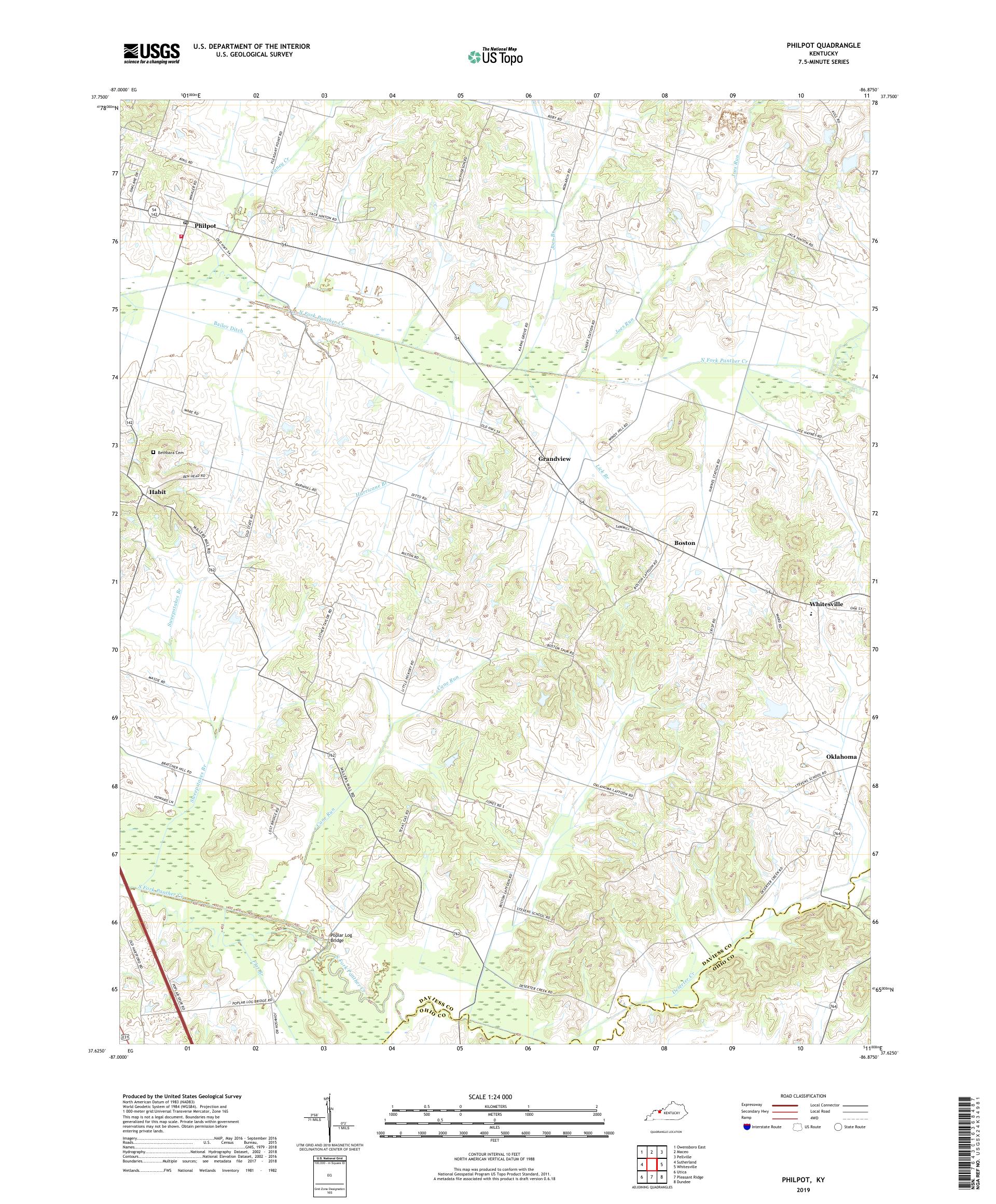 Philpot Kentucky US Topo Map – MyTopo Map Store