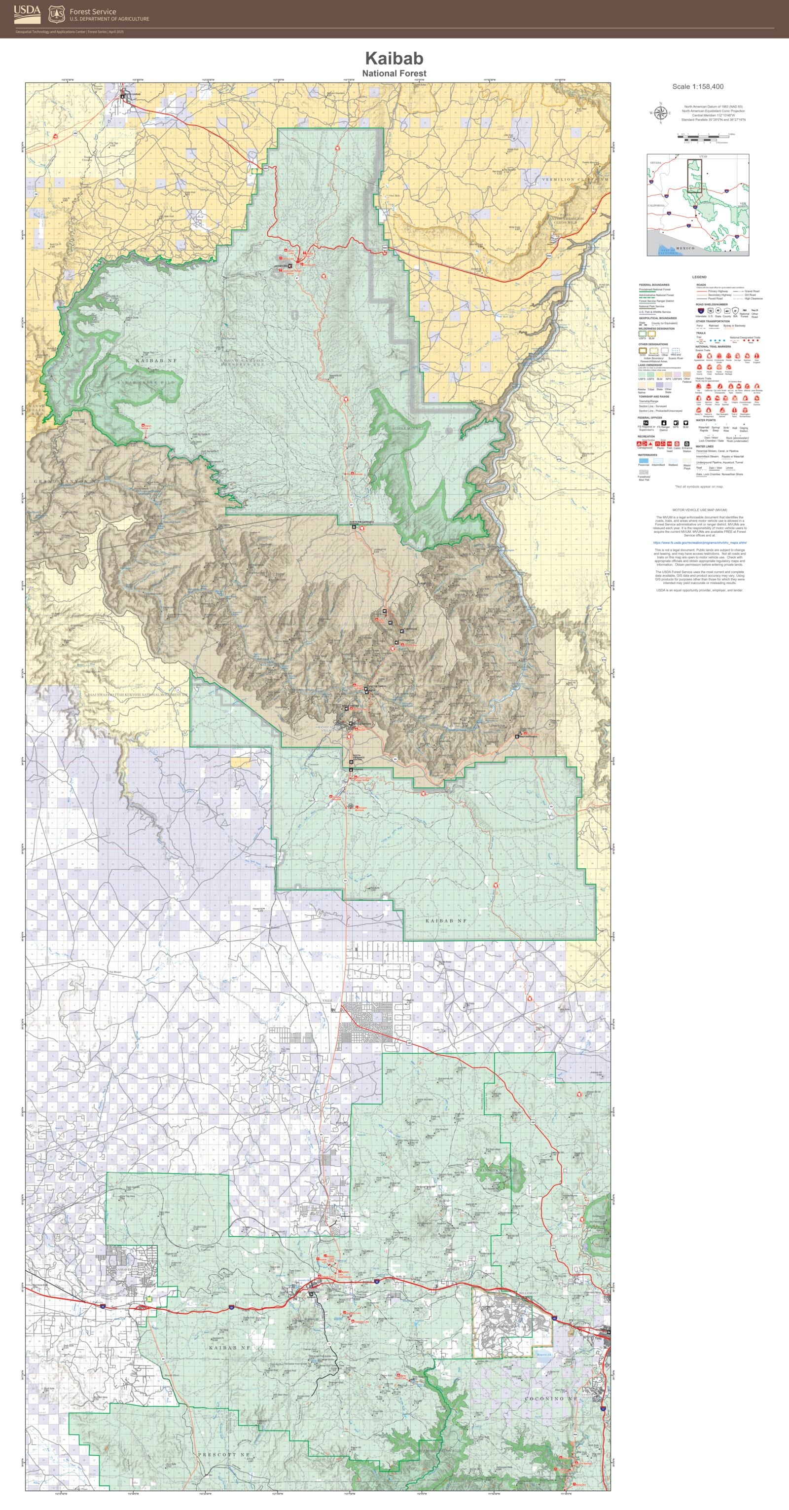 Kaibab National Forest Map – MyTopo Map Store