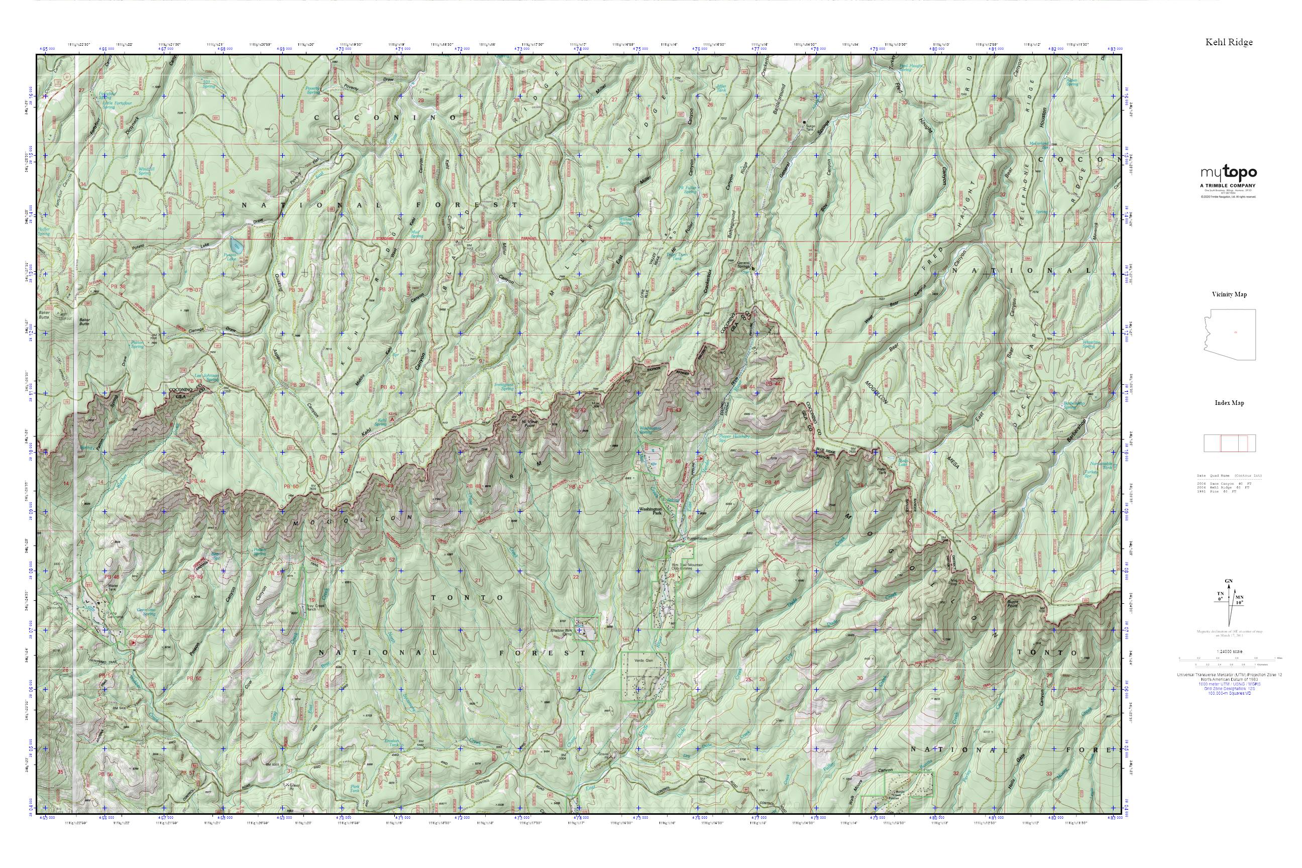 Kehl Ridge MyTopo Explorer Series Map – MyTopo Map Store