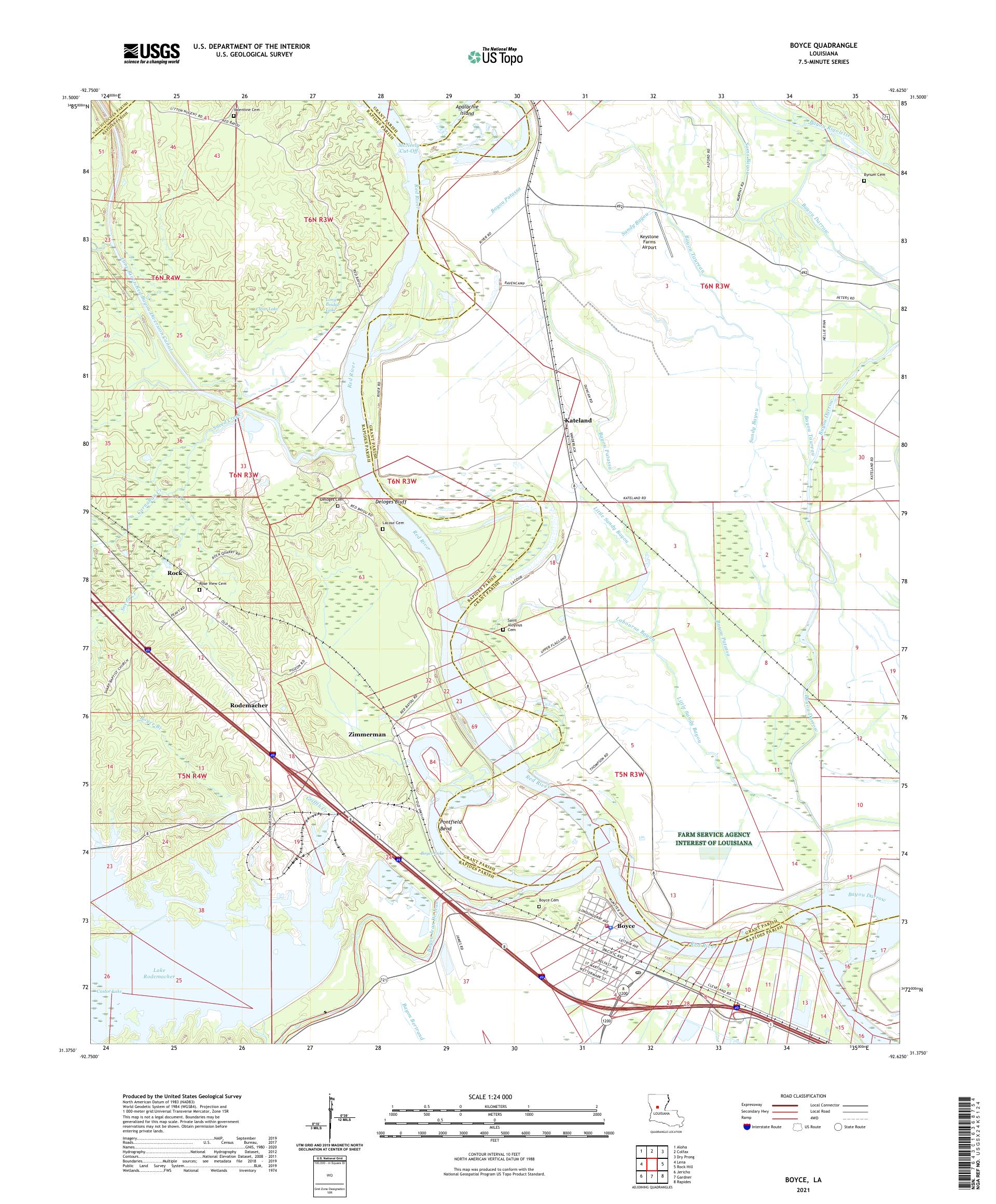 Boyce Louisiana US Topo Map – MyTopo Map Store