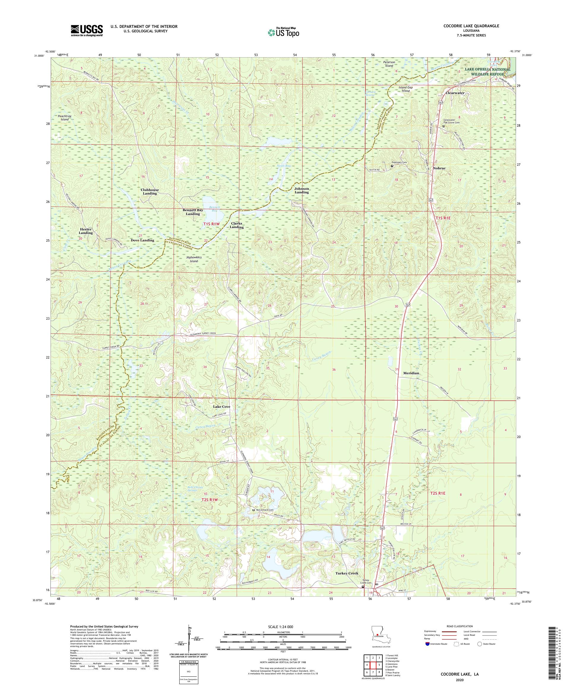 Cocodrie Lake Louisiana US Topo Map – MyTopo Map Store
