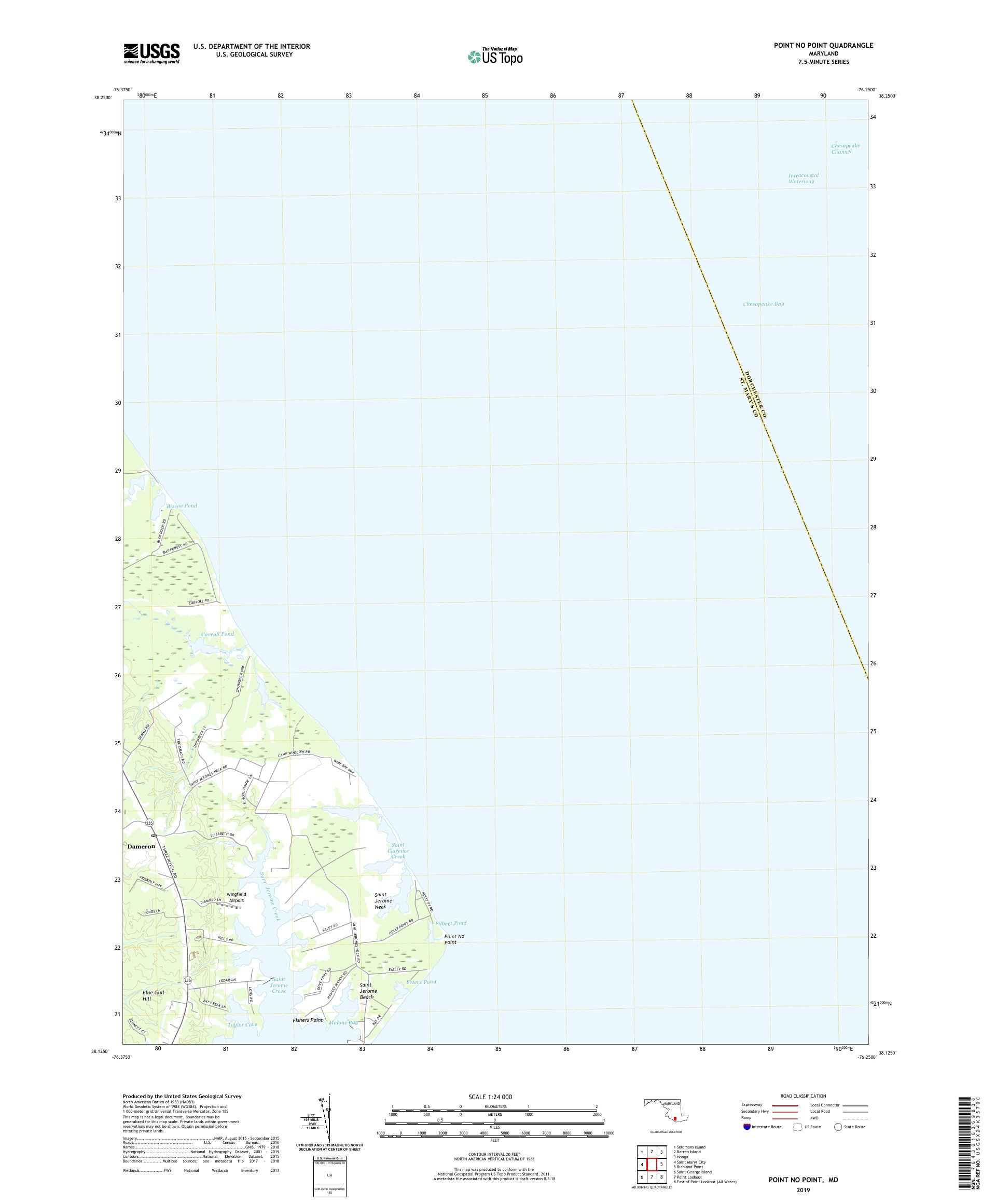 Point No Point Maryland US Topo Map – MyTopo Map Store