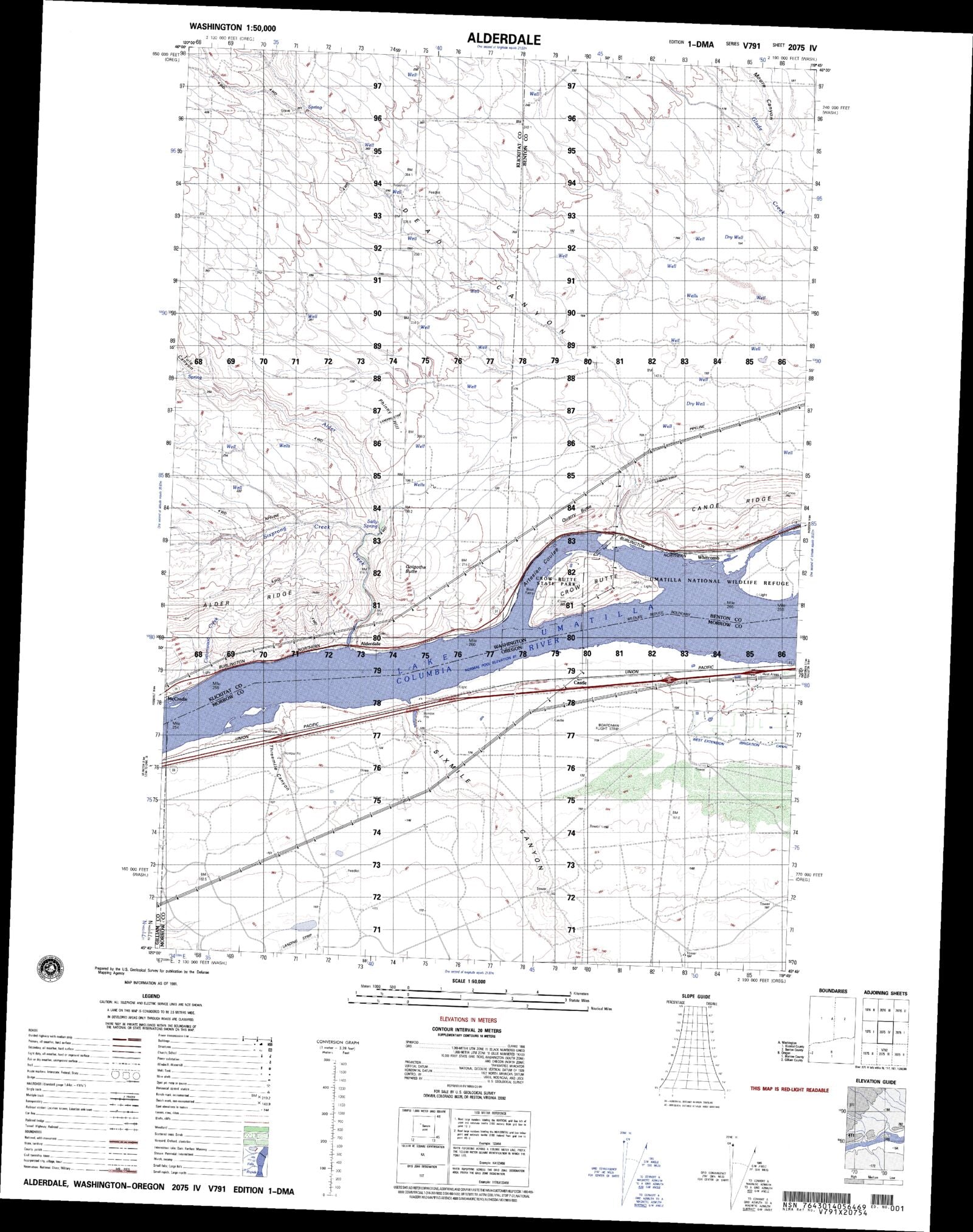 Alderdale Washington Military 1:50,000 Map – MyTopo Map Store
