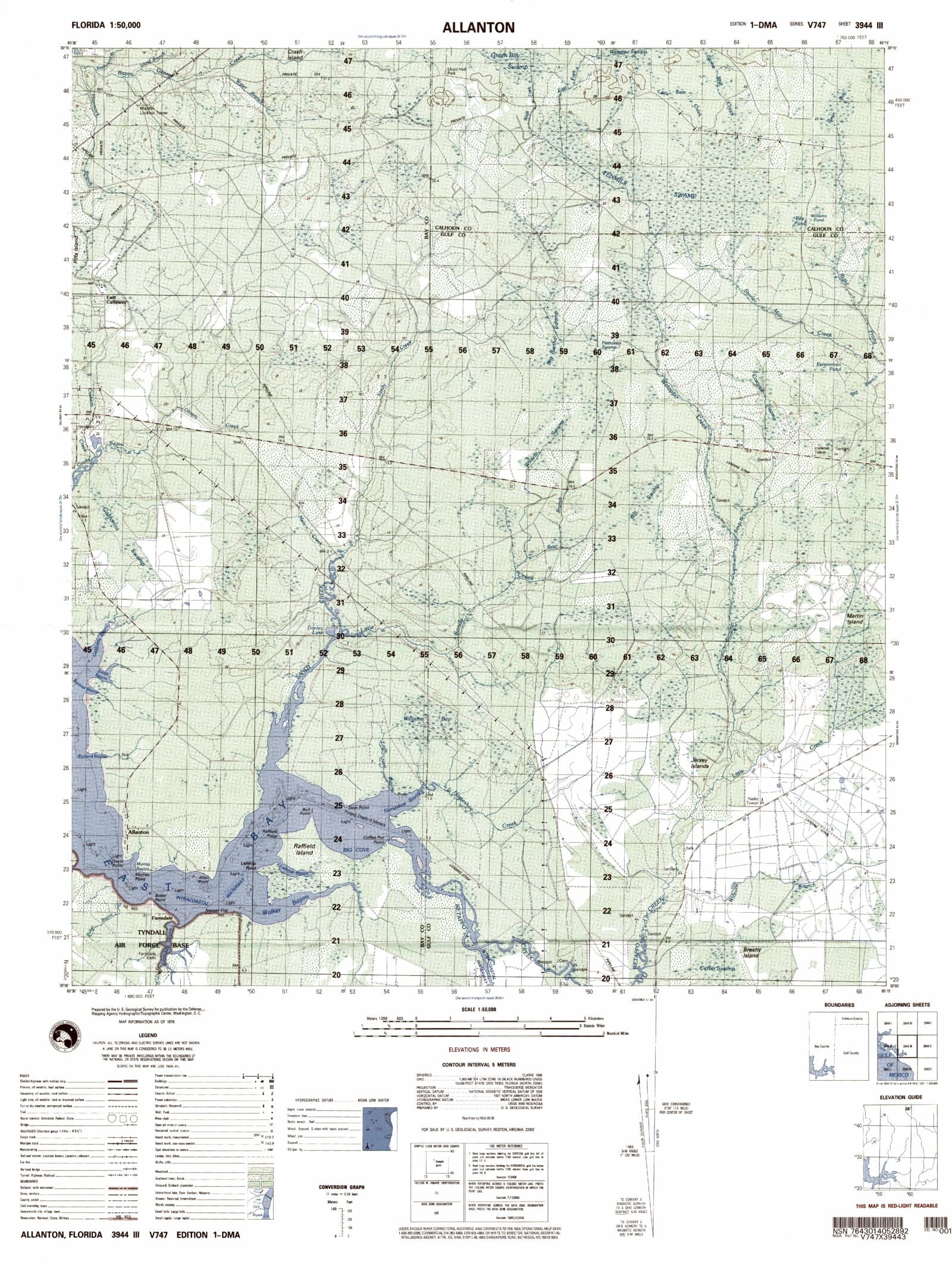 Allanton Florida Military 1:50,000 Map – MyTopo Map Store