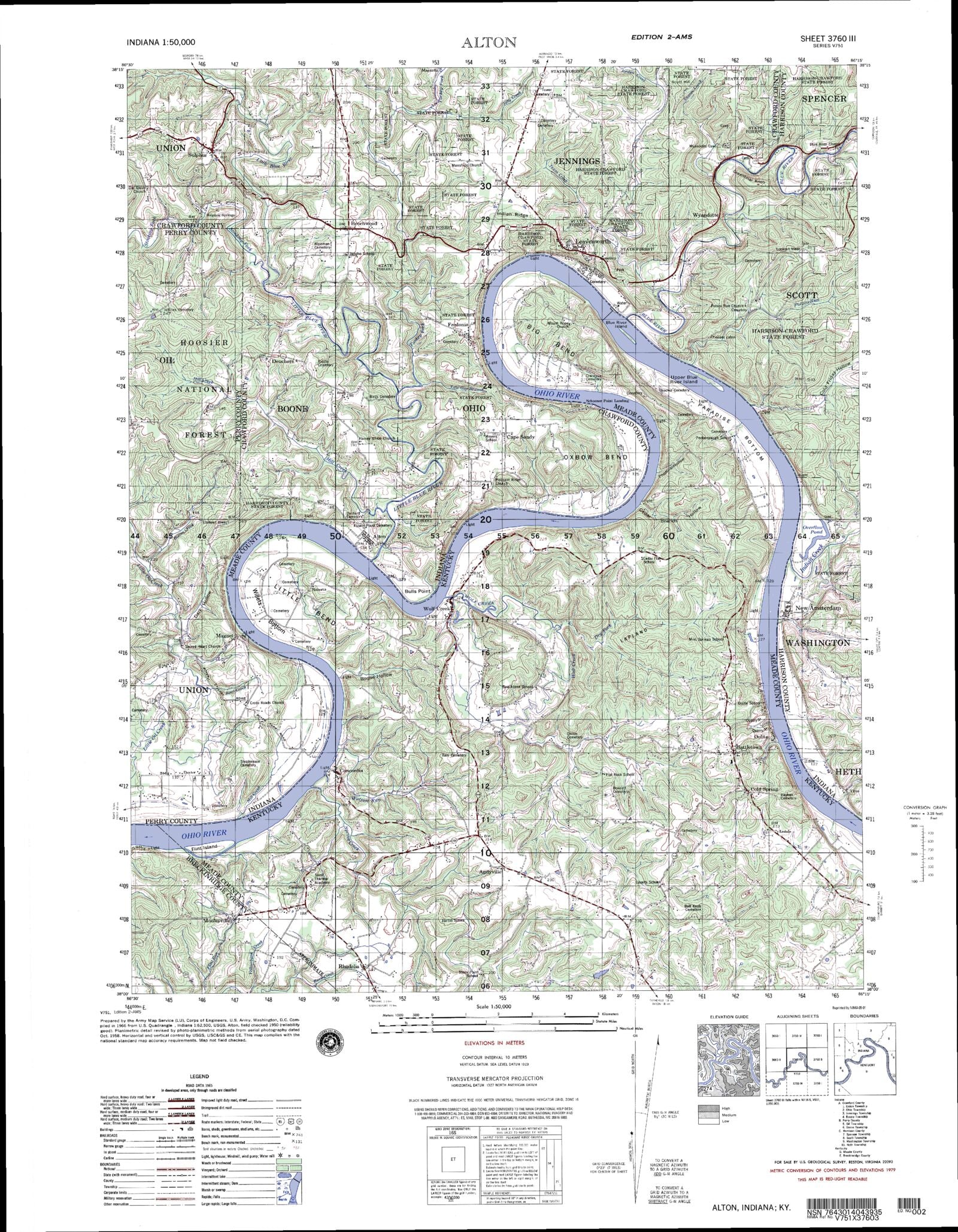 Alton Indiana Military 1:50,000 Map – MyTopo Map Store