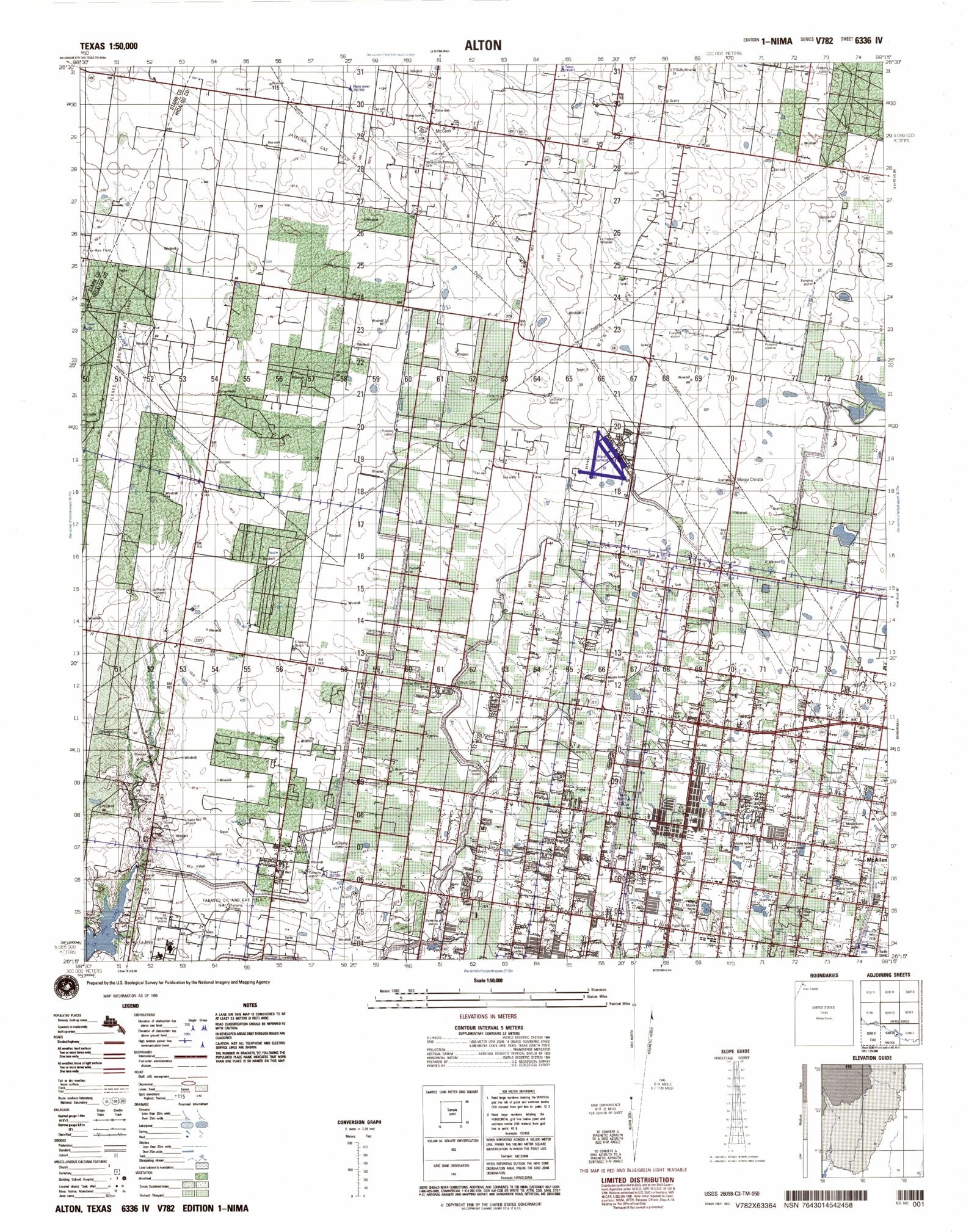 Alton Texas Military 1:50,000 Map – MyTopo Map Store