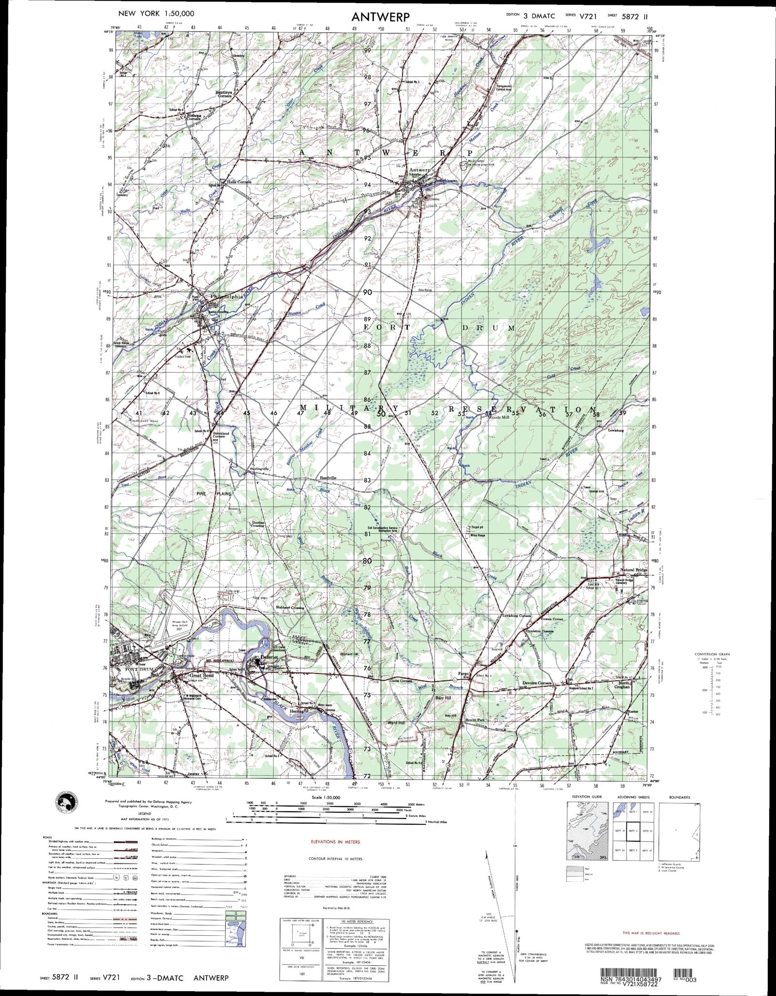 Antwerp New York Military 1:50,000 Map – MyTopo Map Store