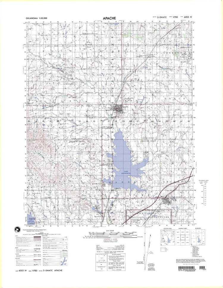 Apache Oklahoma Military 1:50,000 Map – MyTopo Map Store