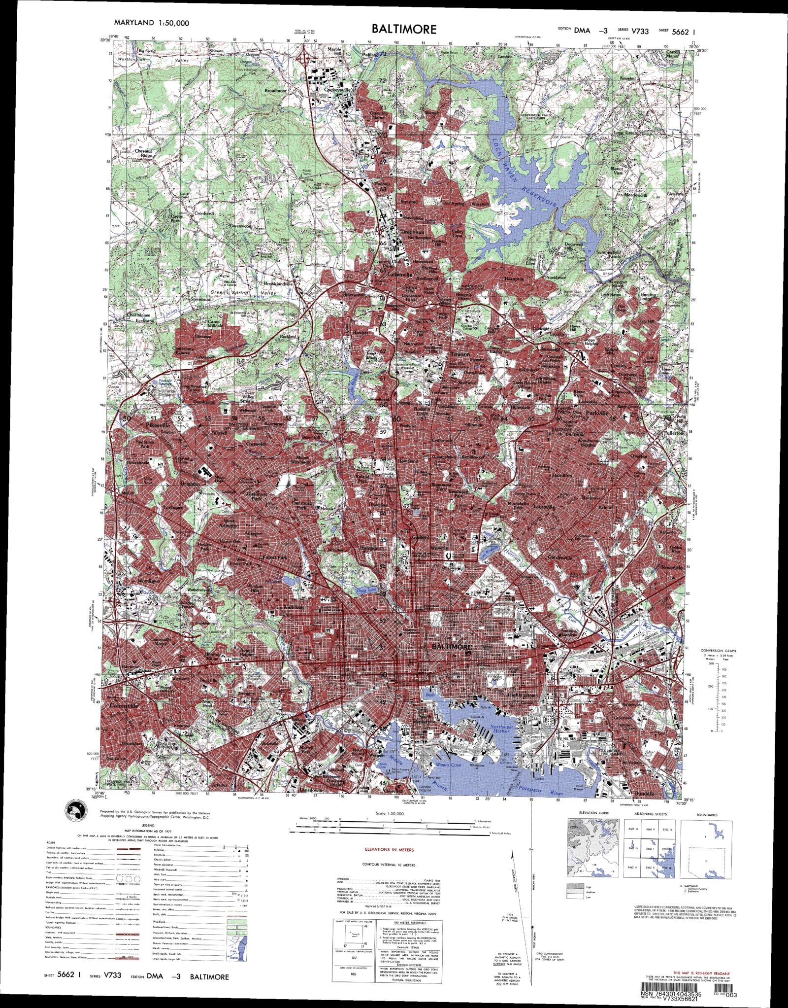 Baltimore Maryland Military 1:50,000 Map – MyTopo Map Store