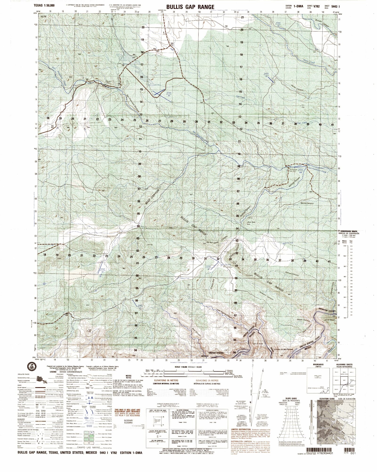 Bullis Gap Range Texas Military 1:50,000 Map – MyTopo Map Store