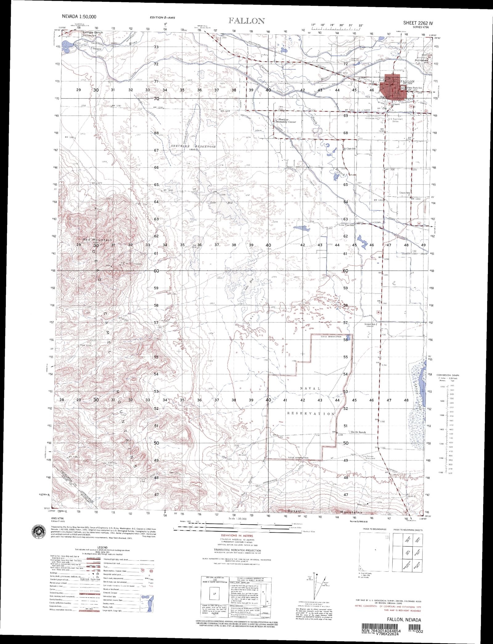 Fallon Nevada Military 1:50,000 Map – MyTopo Map Store