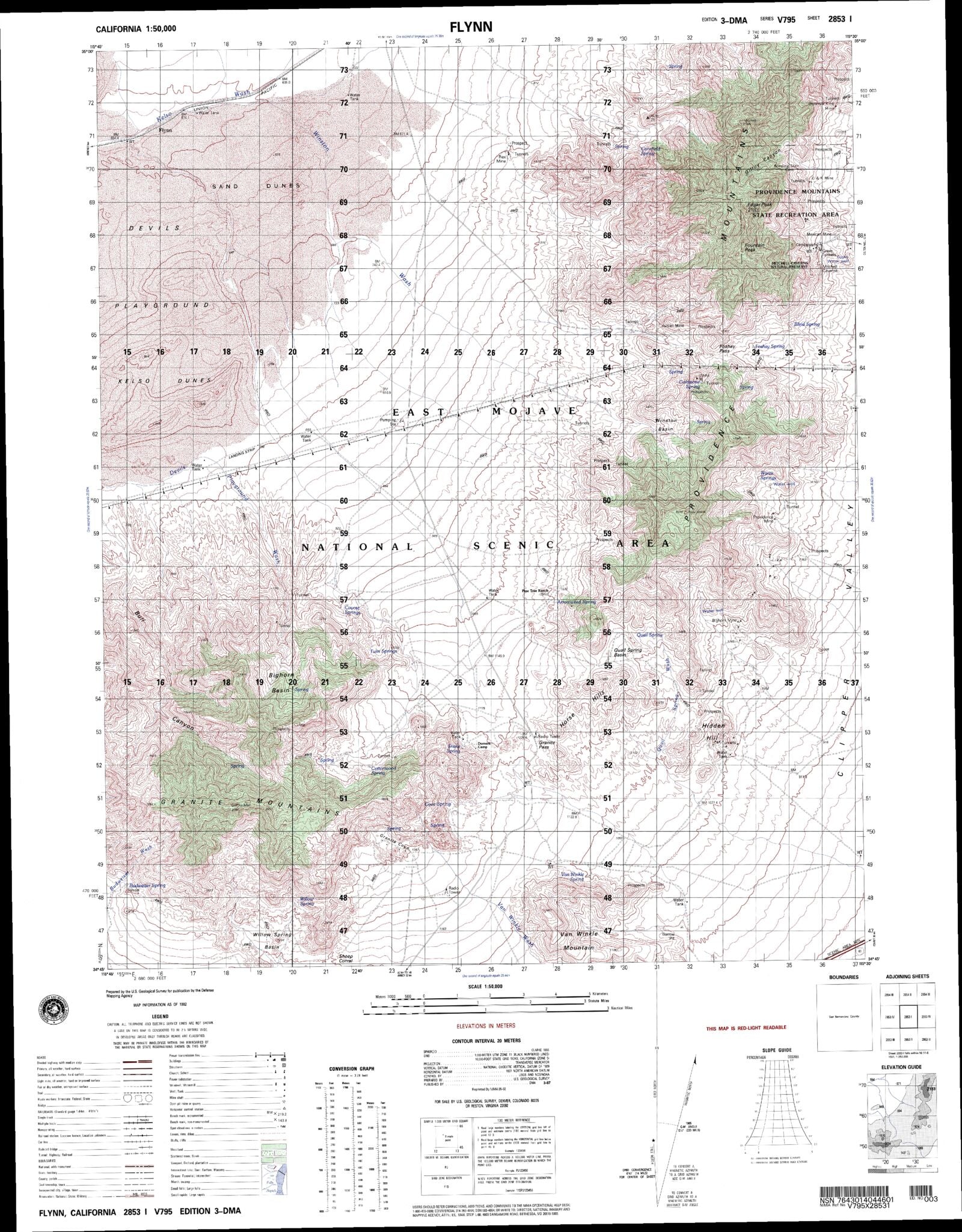 Flynn California Military 1:50,000 Map – MyTopo Map Store