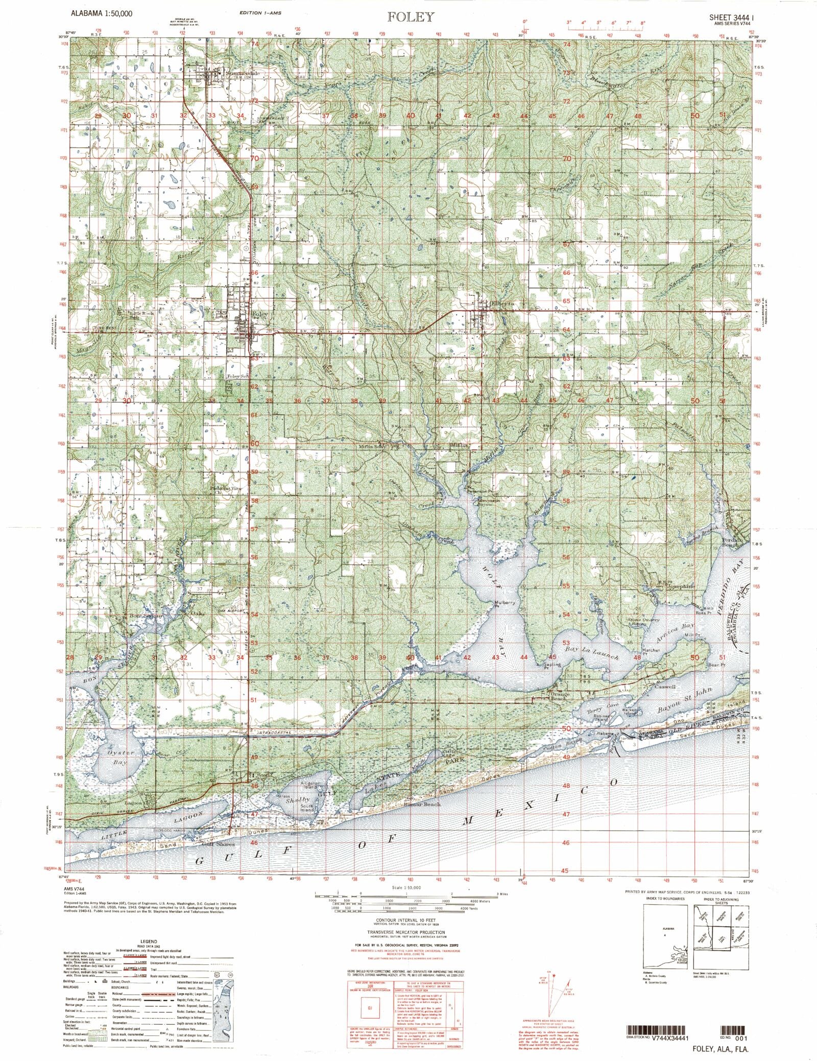 Foley Alabama Military 1:50,000 Map – MyTopo Map Store