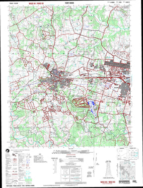 Fort Hood Texas Military 1:50,000 Map – MyTopo Map Store