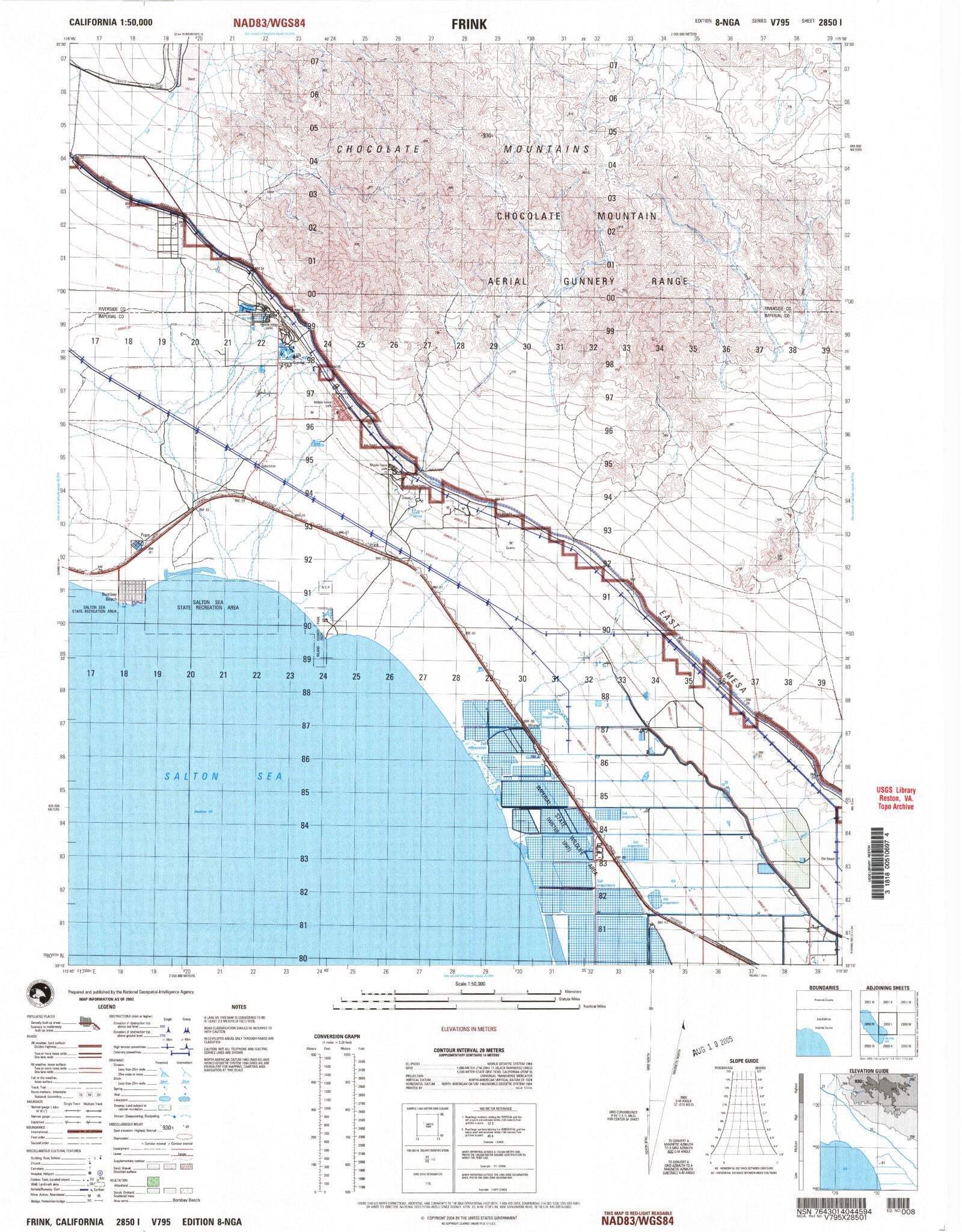 Frink California Military 1:50,000 Map – MyTopo Map Store
