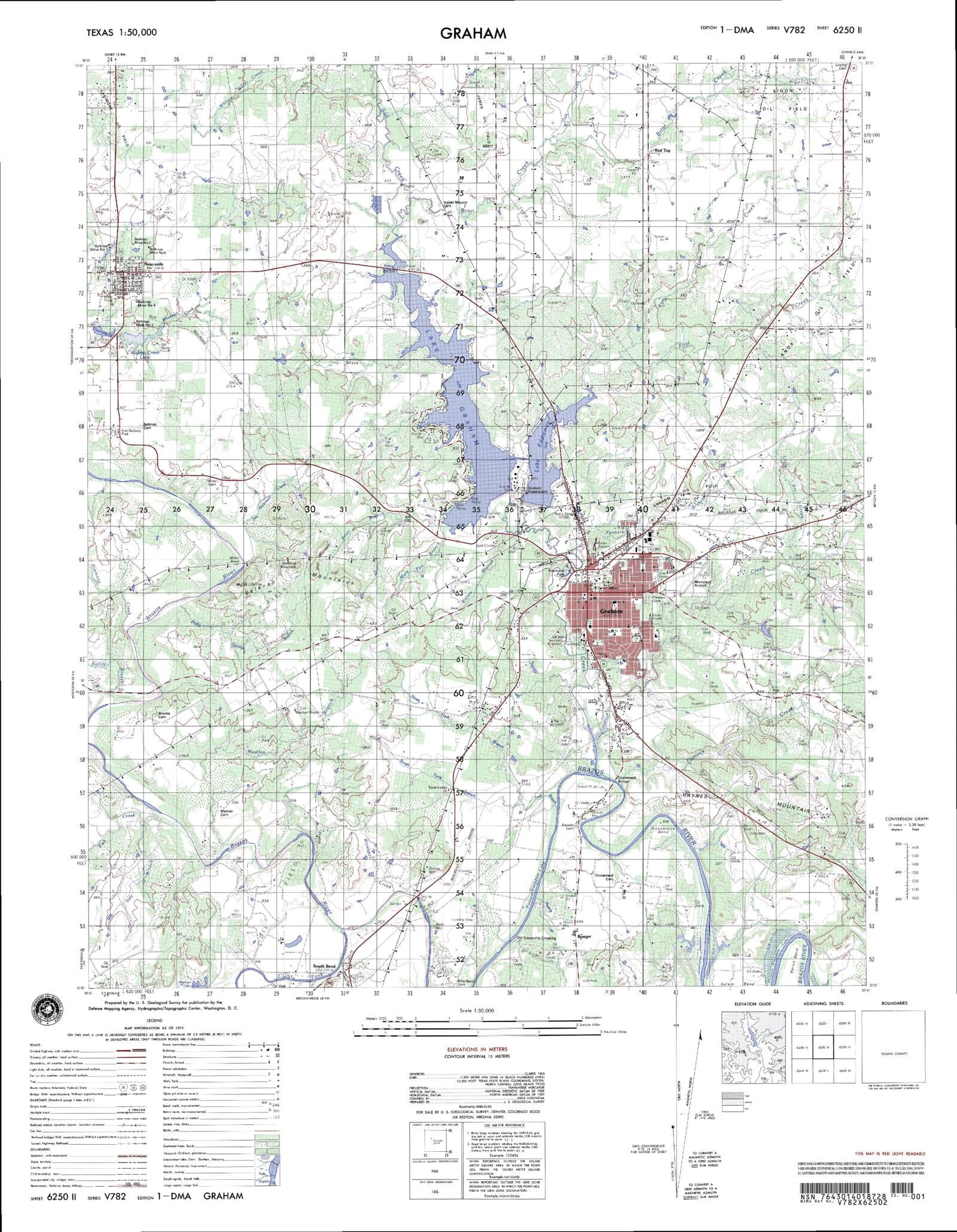 Graham Texas Military 1:50,000 Map – MyTopo Map Store