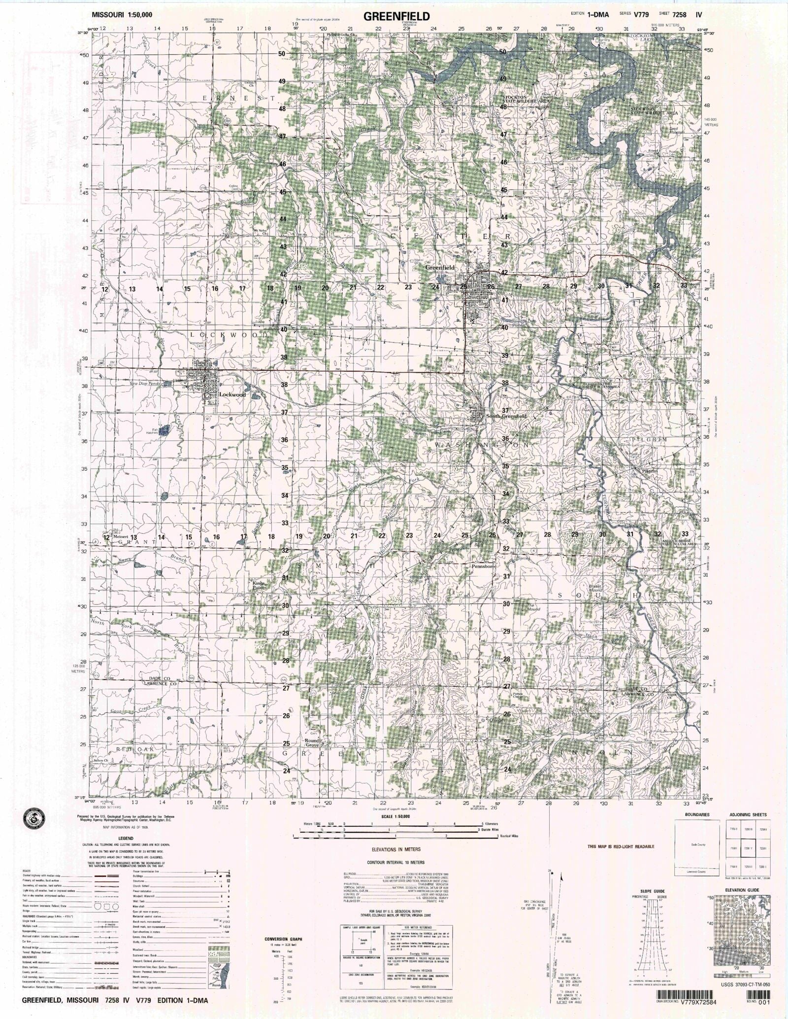 Greenfield Missouri Military 1:50,000 Map – MyTopo Map Store