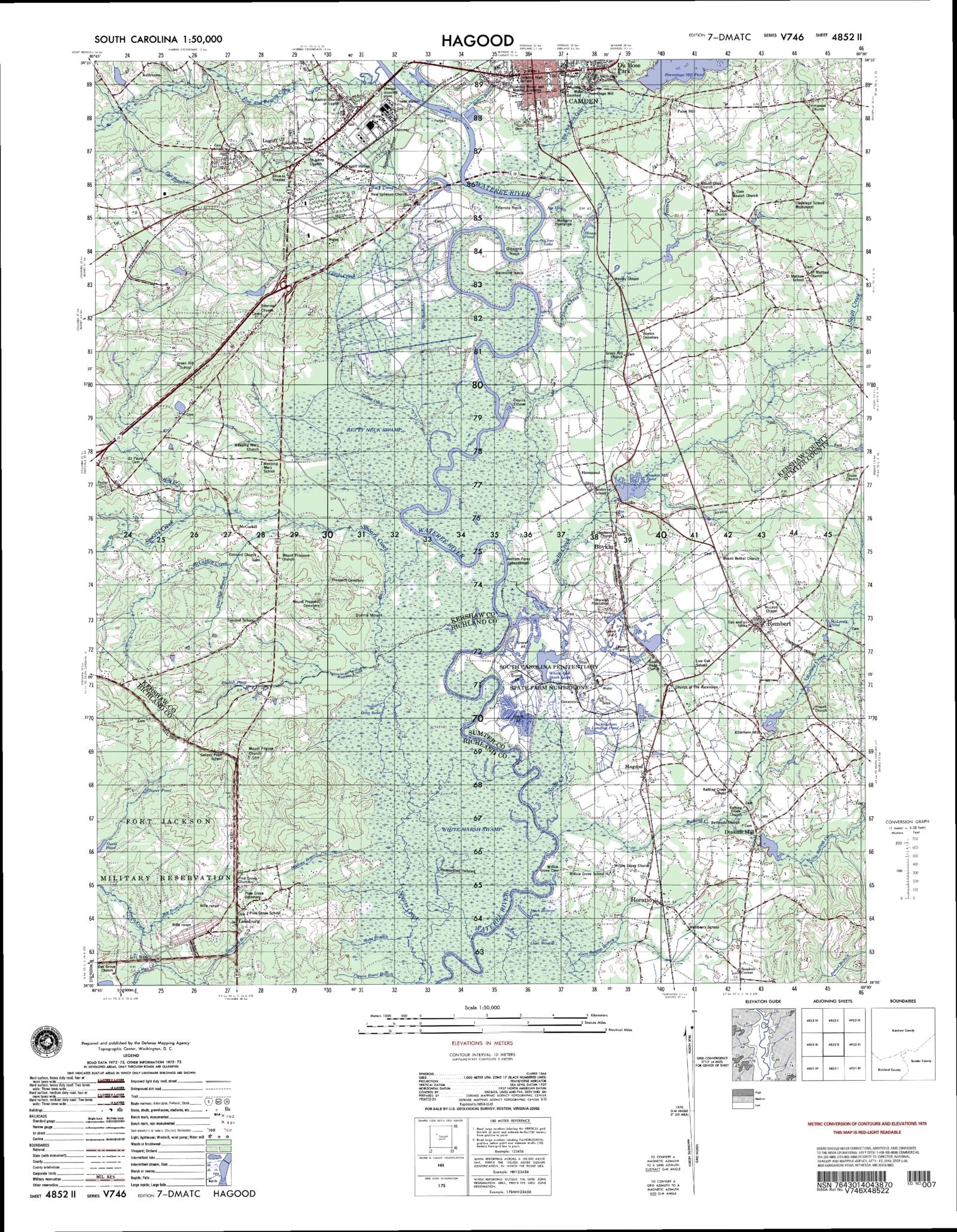 Hagood South Carolina Military 1:50,000 Map – MyTopo Map Store