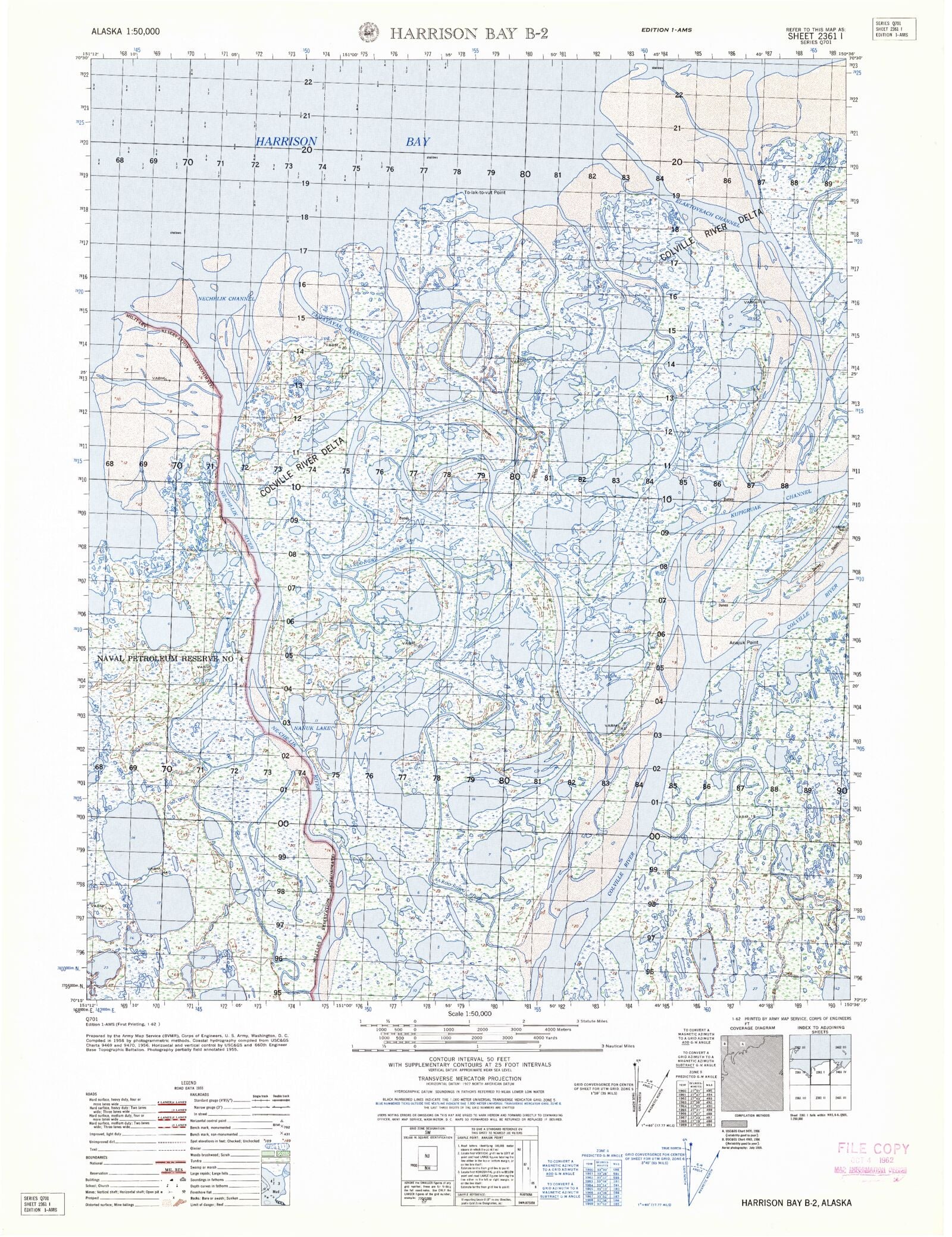 Harrison Bay B-2 Alaska Military 1:50,000 Map – MyTopo Map Store