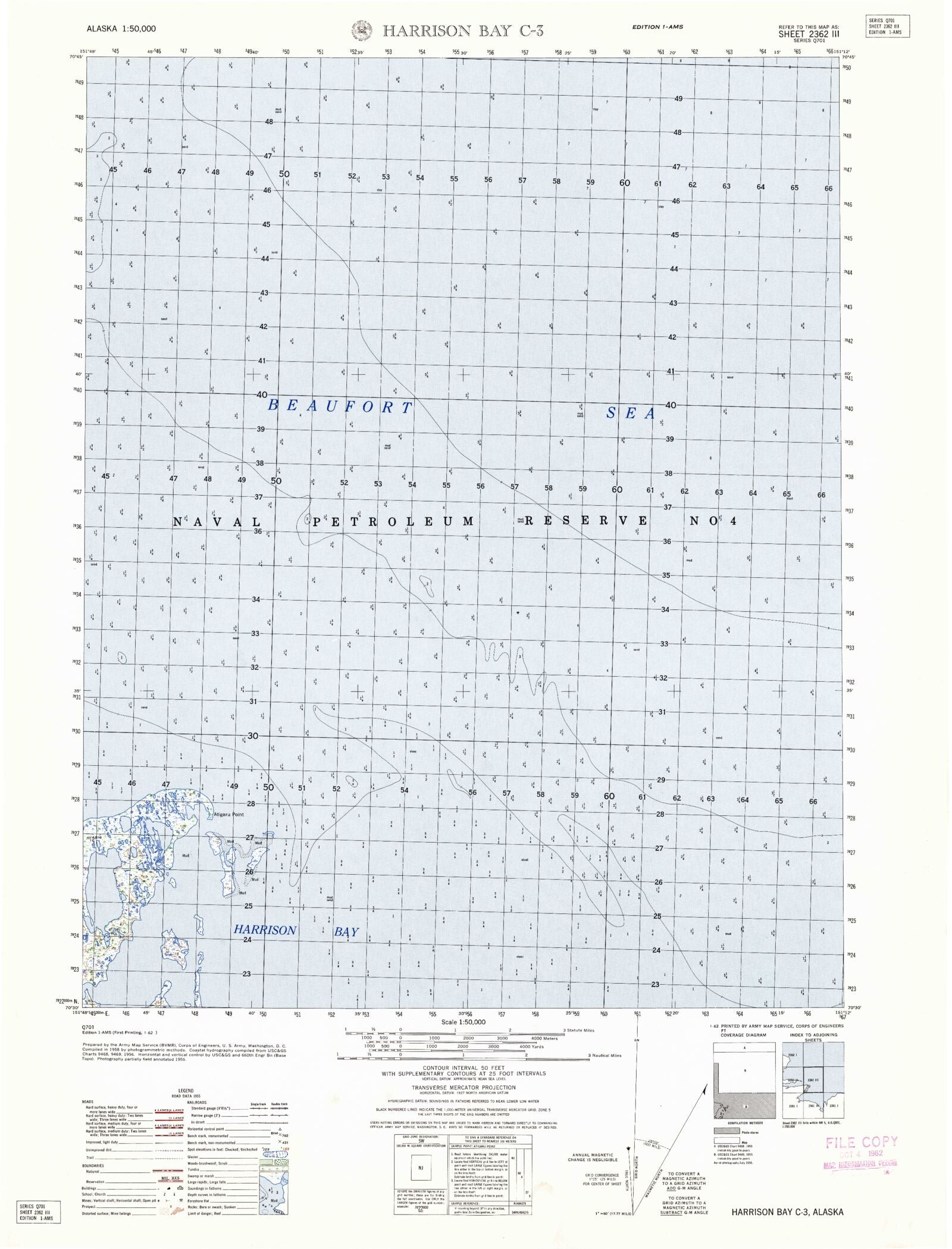 Harrison Bay C-3 Alaska Military 1:50,000 Map – MyTopo Map Store