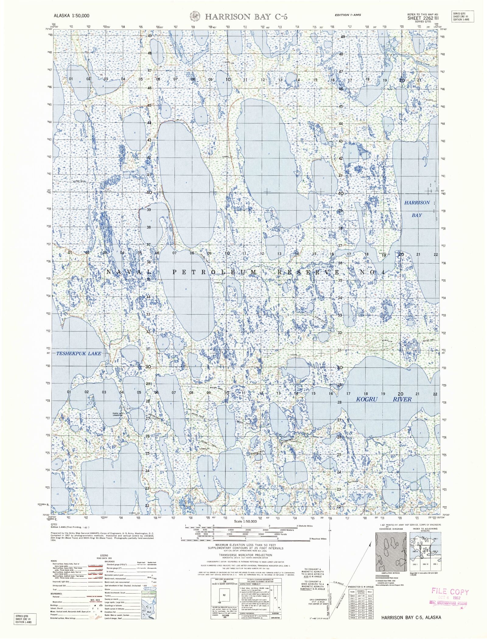 Harrison Bay C-5 Alaska Military 1:50,000 Map – MyTopo Map Store