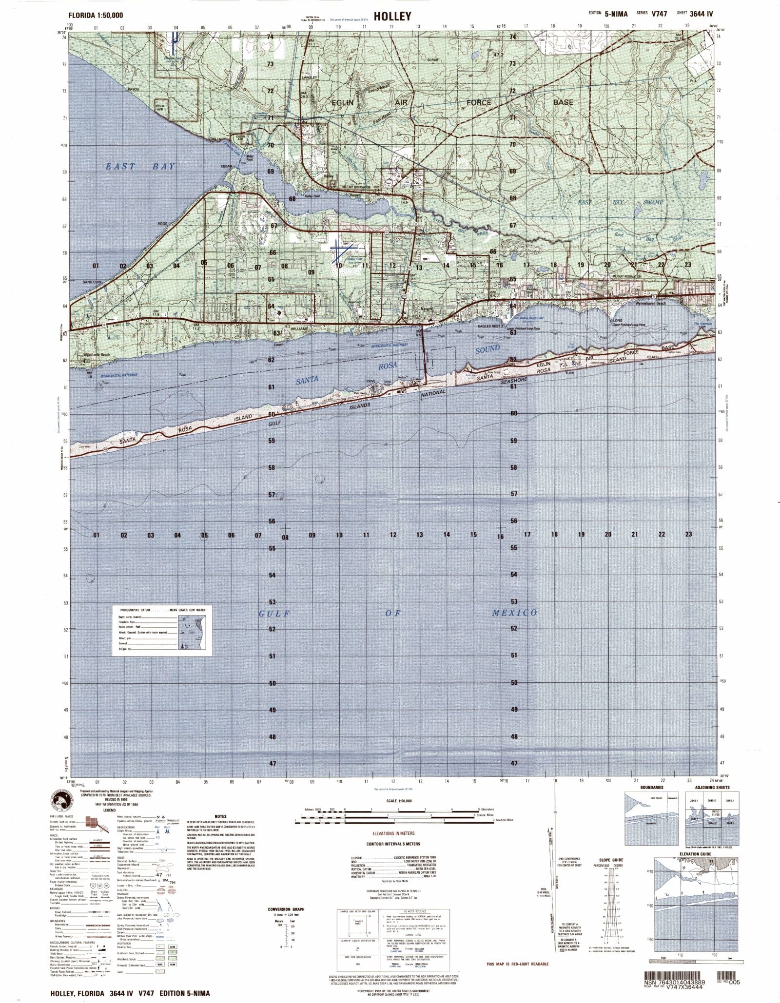 Holley Florida Military 1:50,000 Map – MyTopo Map Store