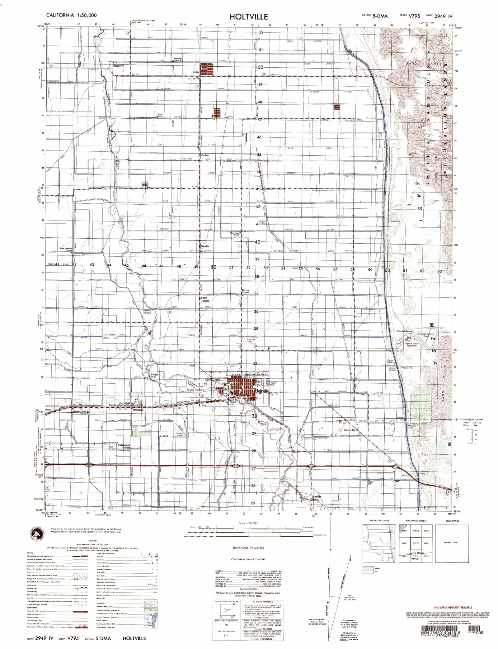 Holtville California Military 1:50,000 Map – MyTopo Map Store