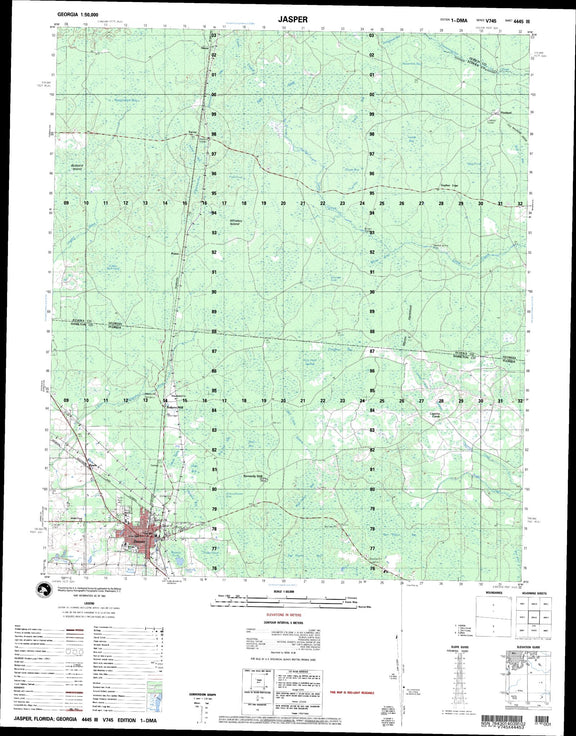 Jasper Florida Military 1:50,000 Map – MyTopo Map Store