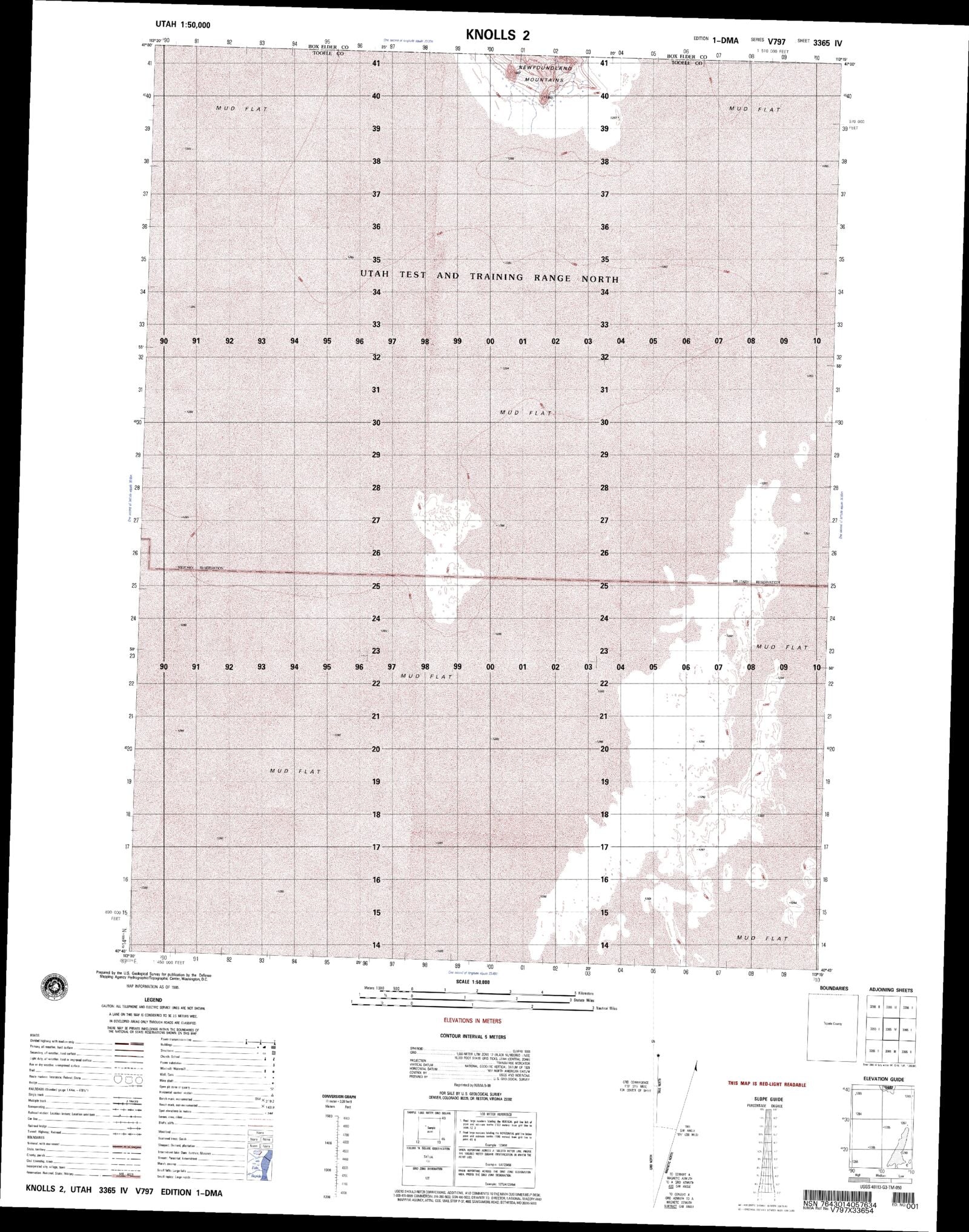Knolls 2 Utah Military 1:50,000 Map – MyTopo Map Store
