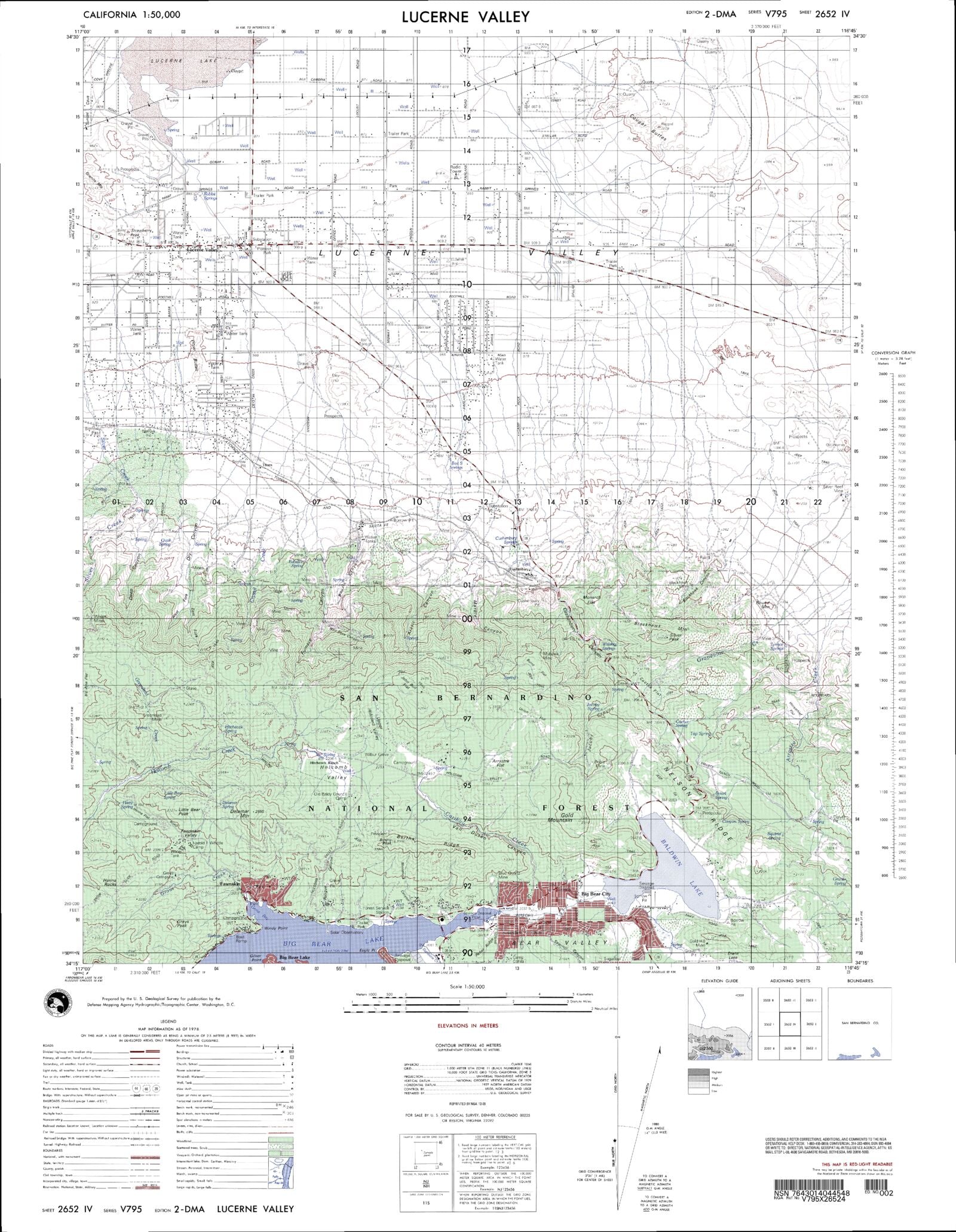 Lucerne Valley California Military 1:50,000 Map – MyTopo Map Store