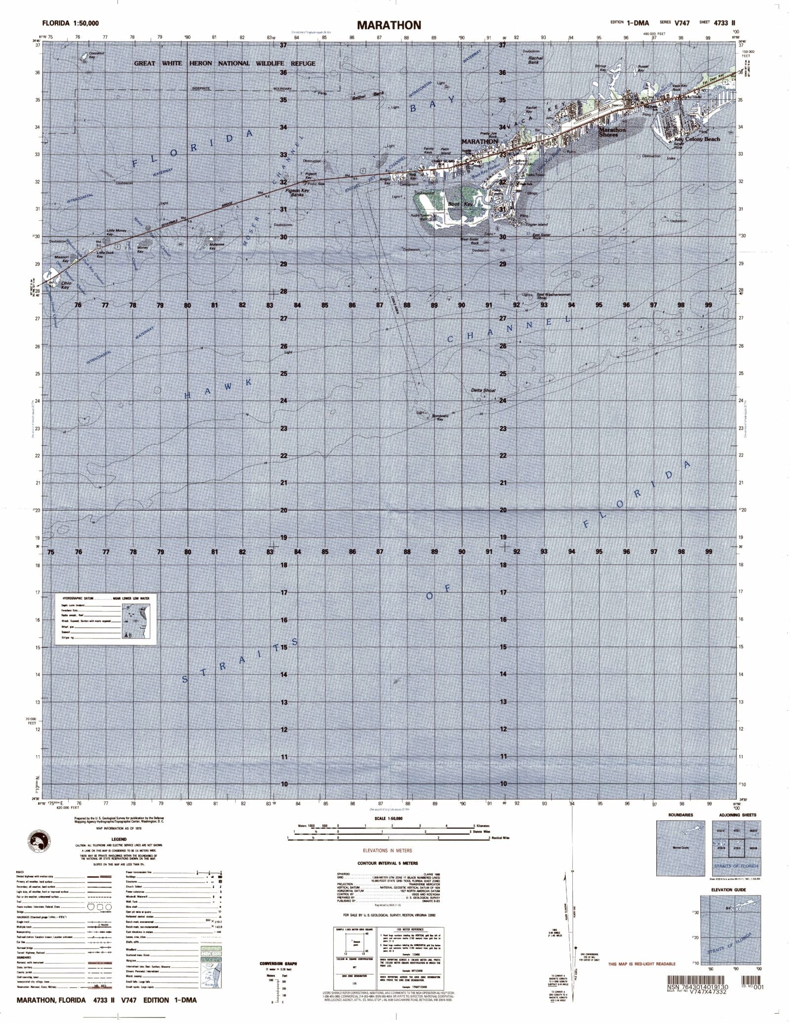 Marathon Florida Military 1:50,000 Map – MyTopo Map Store