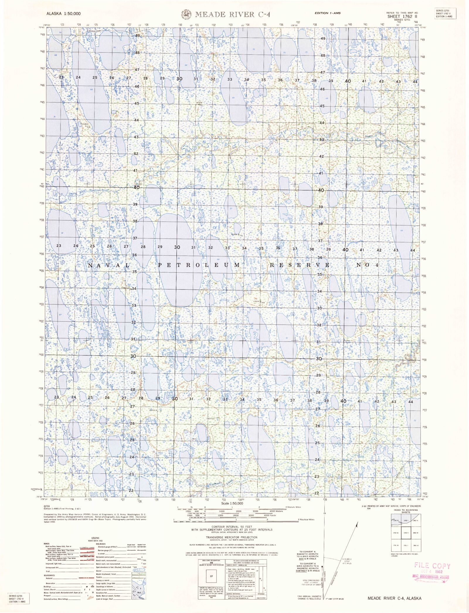 Meade River C-4 Alaska Military 1:50,000 Map – MyTopo Map Store