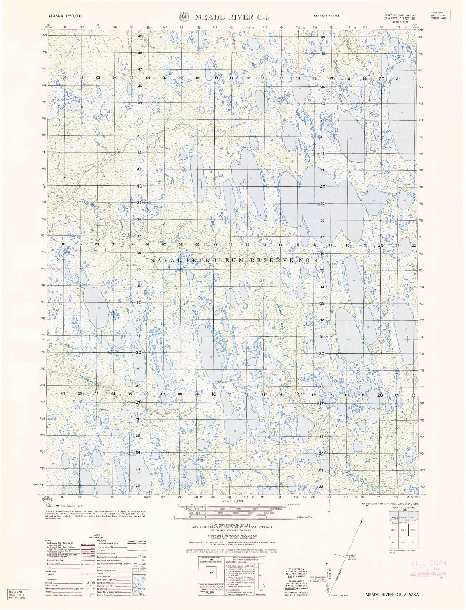 Meade River C-5 Alaska Military 1:50,000 Map – MyTopo Map Store
