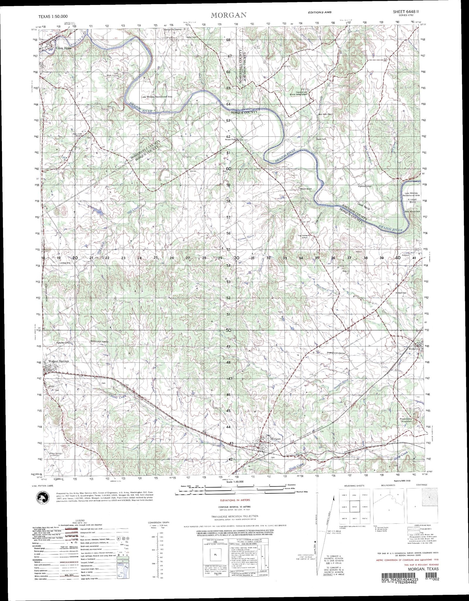 Morgan Texas Military 1:50,000 Map – MyTopo Map Store