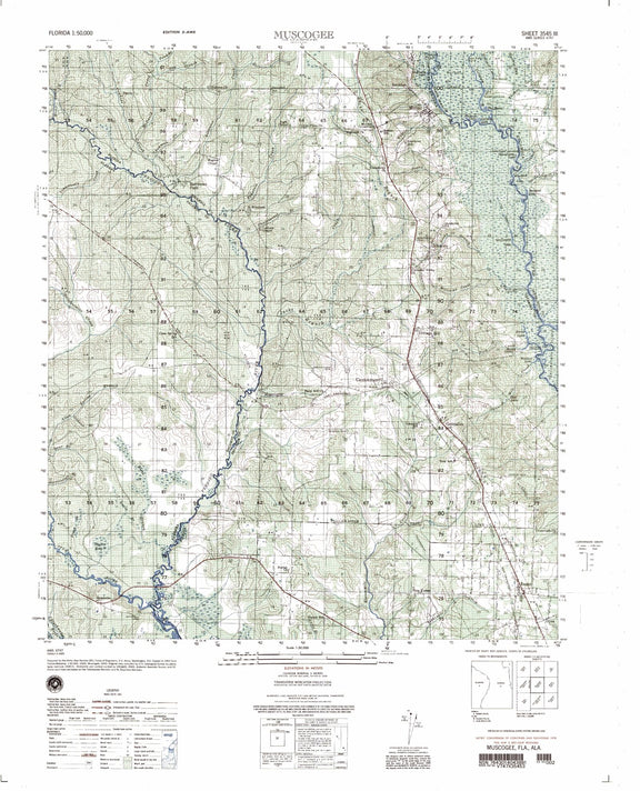 Muscogee Florida Military 1:50,000 Map – MyTopo Map Store