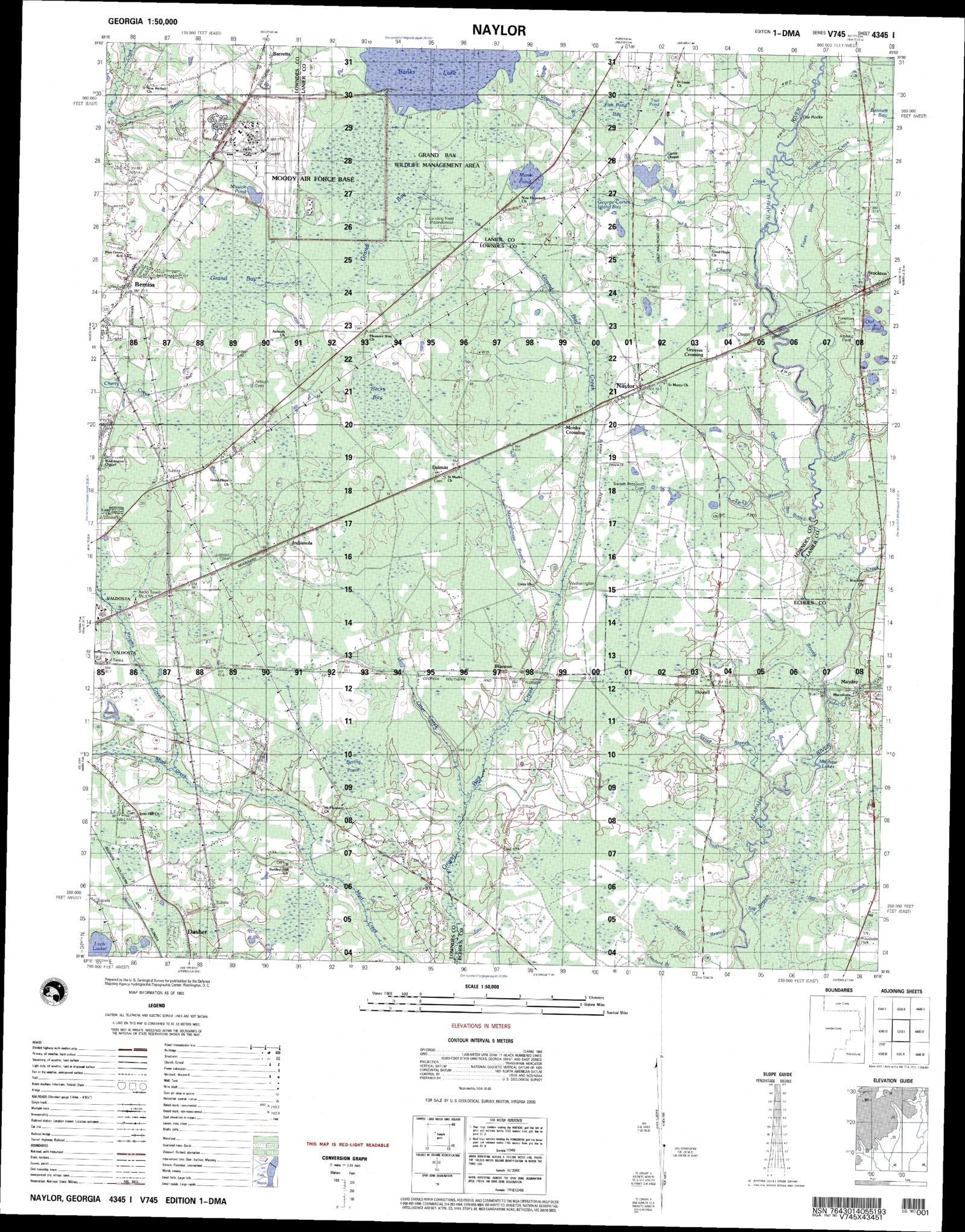 Naylor Georgia Military 1:50,000 Map – MyTopo Map Store