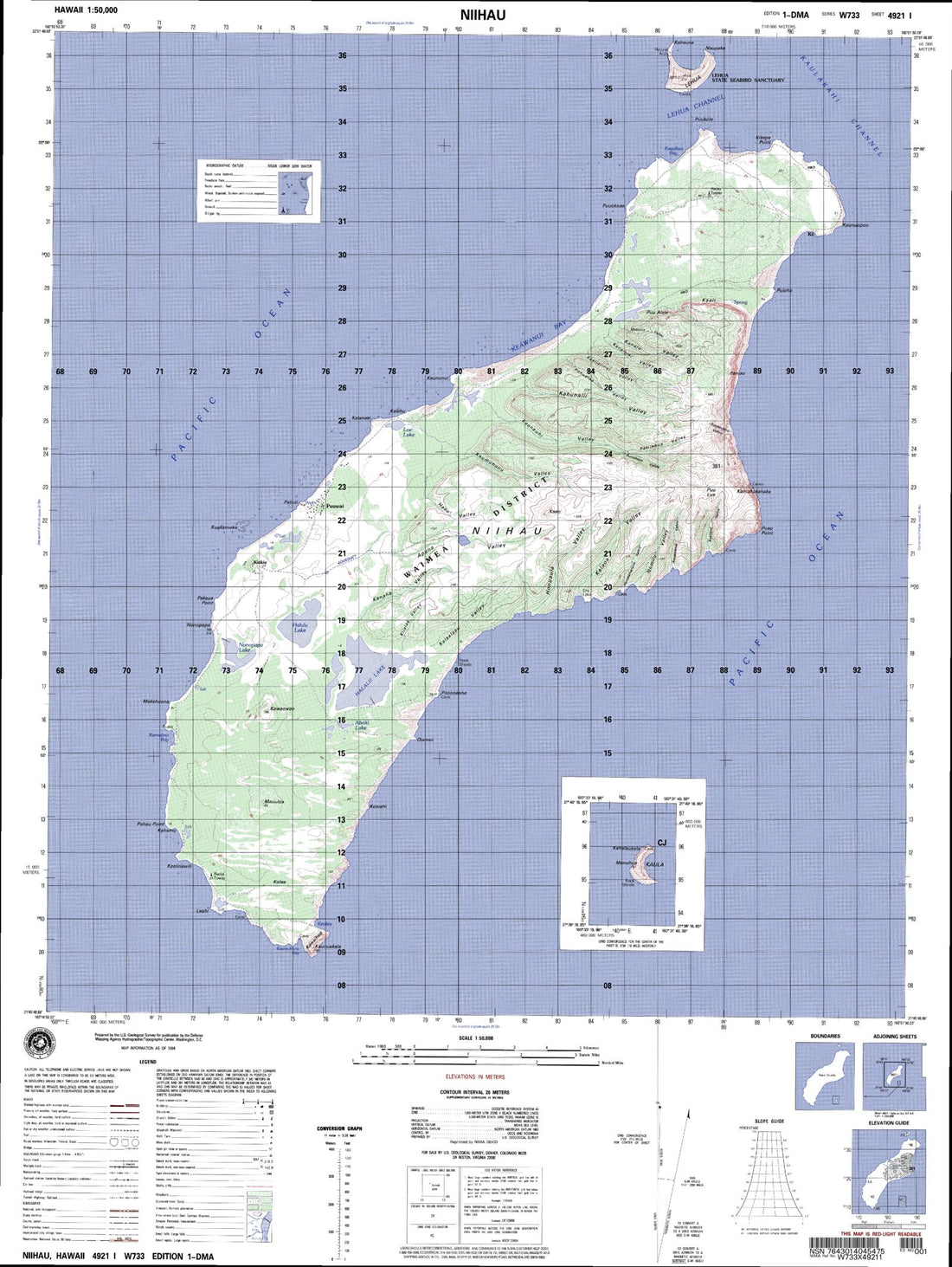 Niihau Hawaii Military 1:50,000 Map – MyTopo Map Store