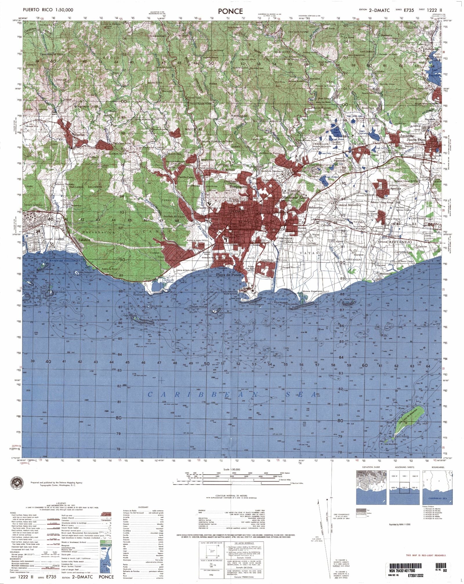 Ponce Puerto Rico Military 1:50,000 Map – MyTopo Map Store