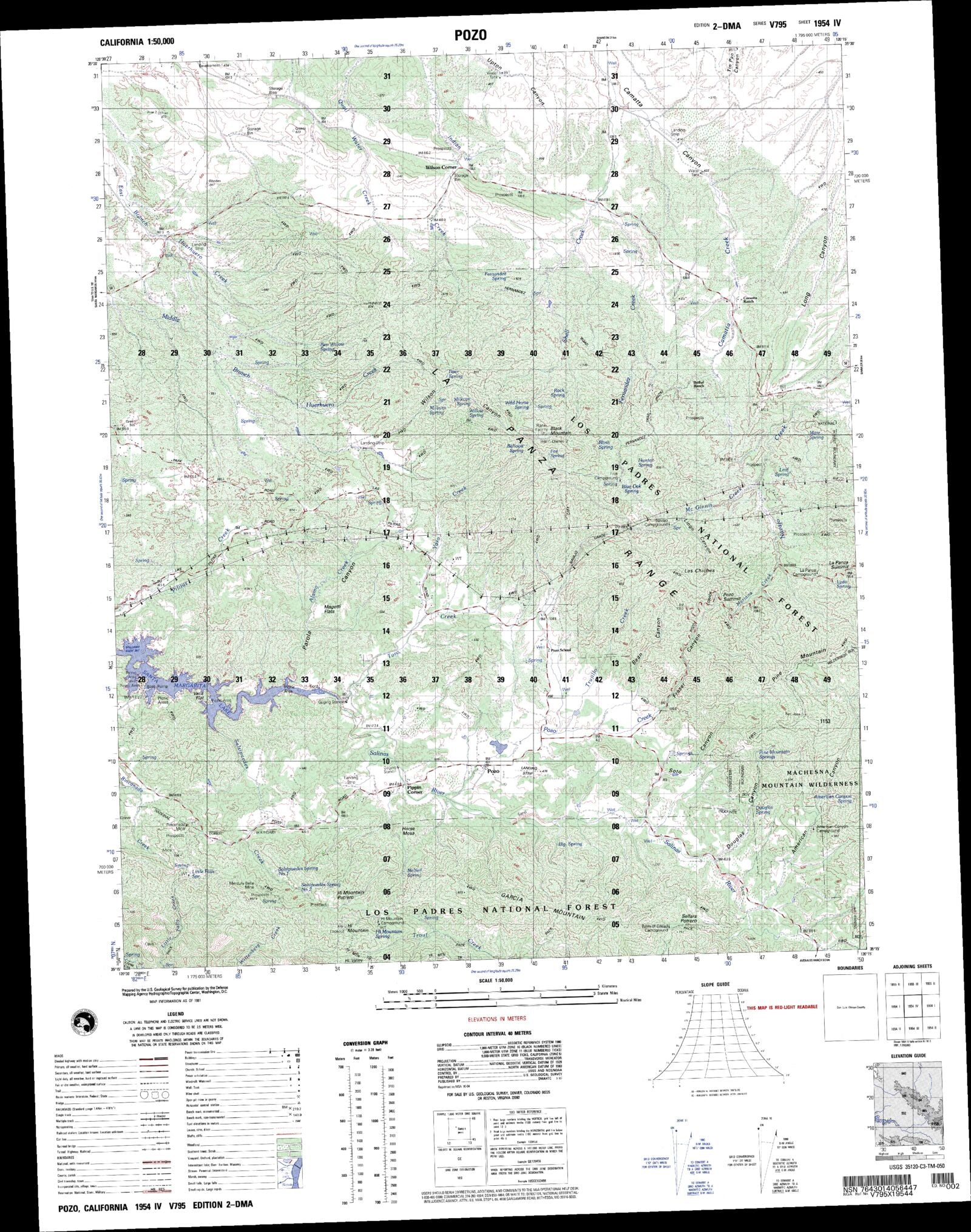 Pozo California Military 1:50,000 Map – MyTopo Map Store