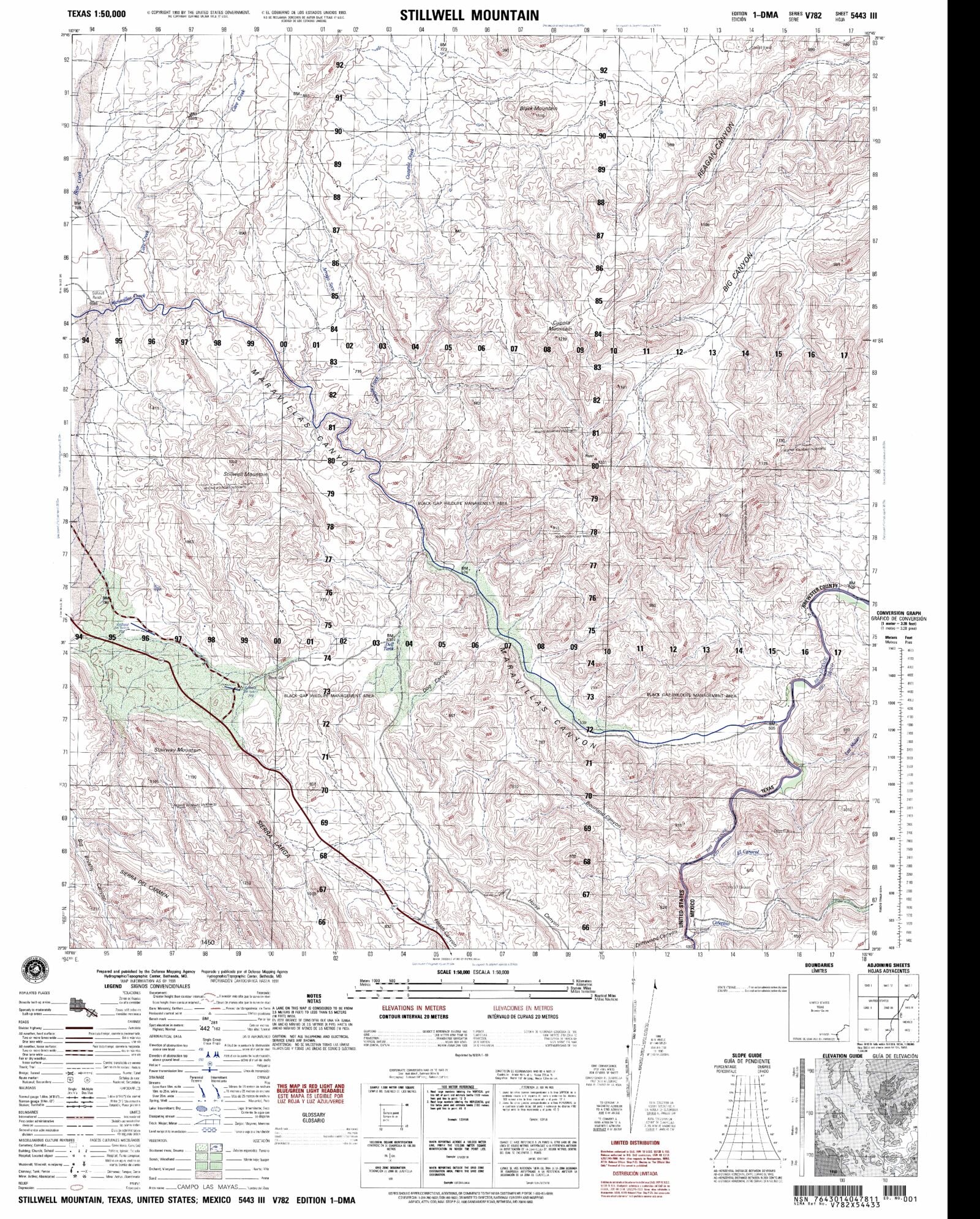 Stillwell Mountain Texas Military 1:50,000 Map – MyTopo Map Store