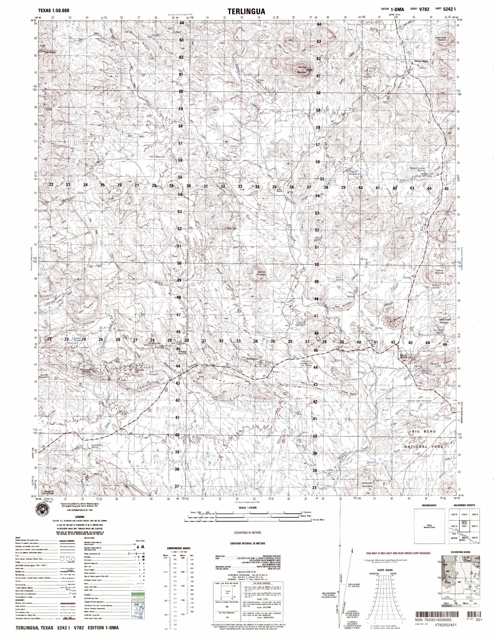 Terlingua Texas Military 1:50,000 Map – MyTopo Map Store