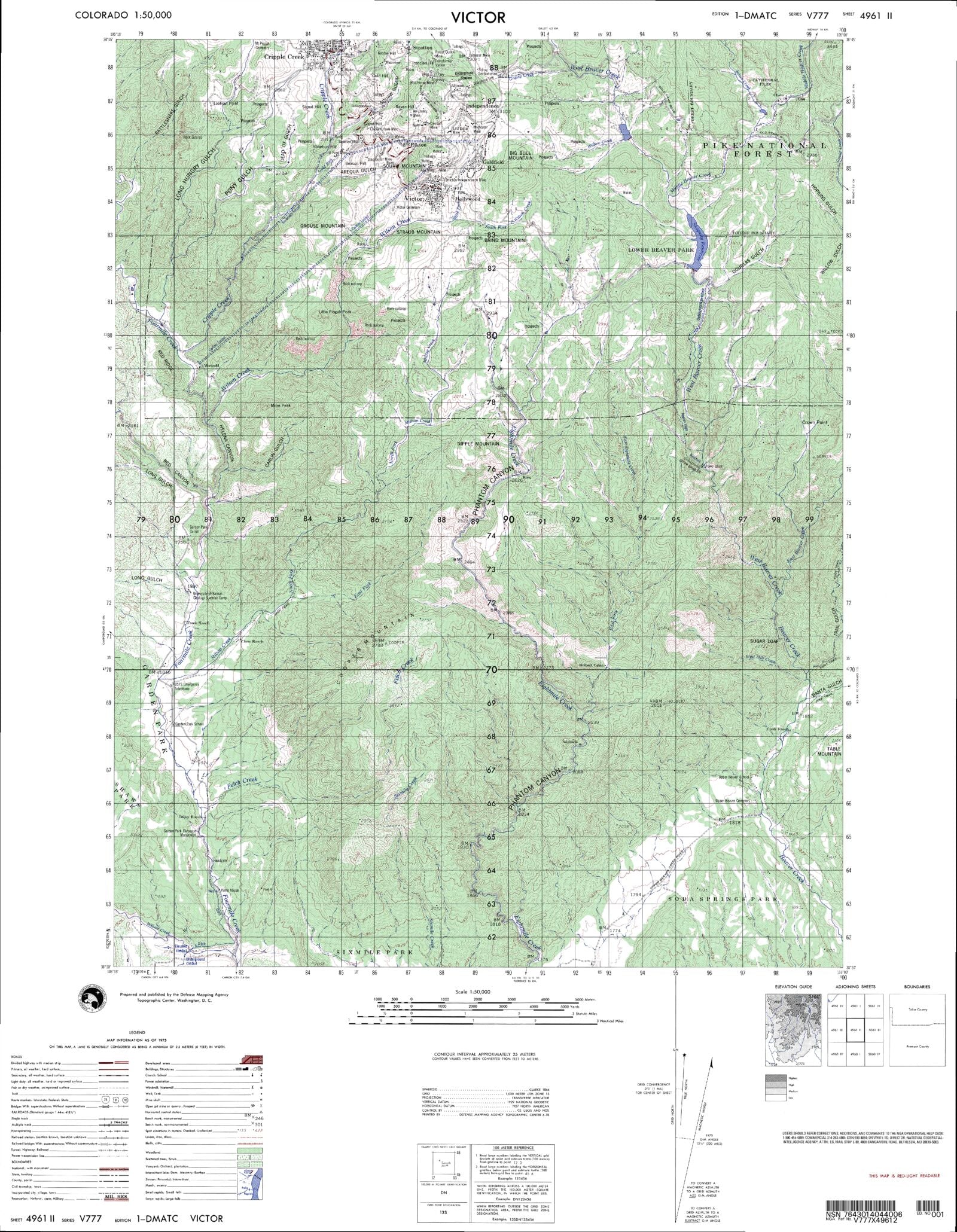 Victor Colorado Military 1:50,000 Map – MyTopo Map Store