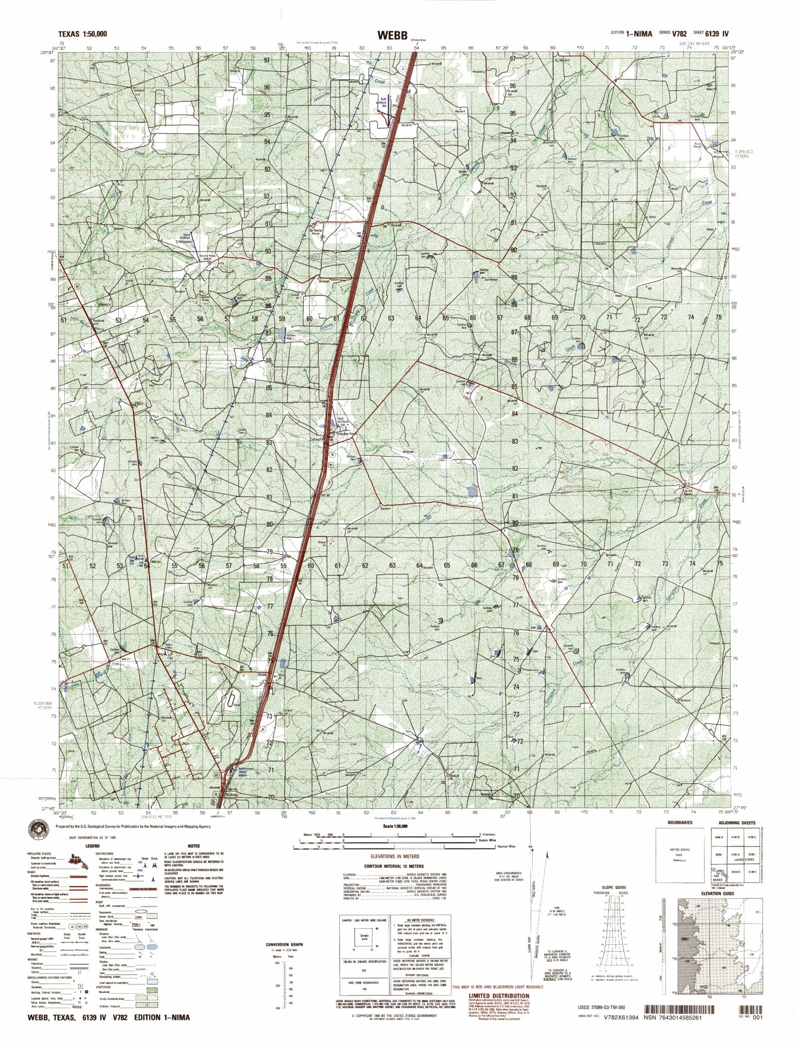 Webb Texas Military 1:50,000 Map – MyTopo Map Store