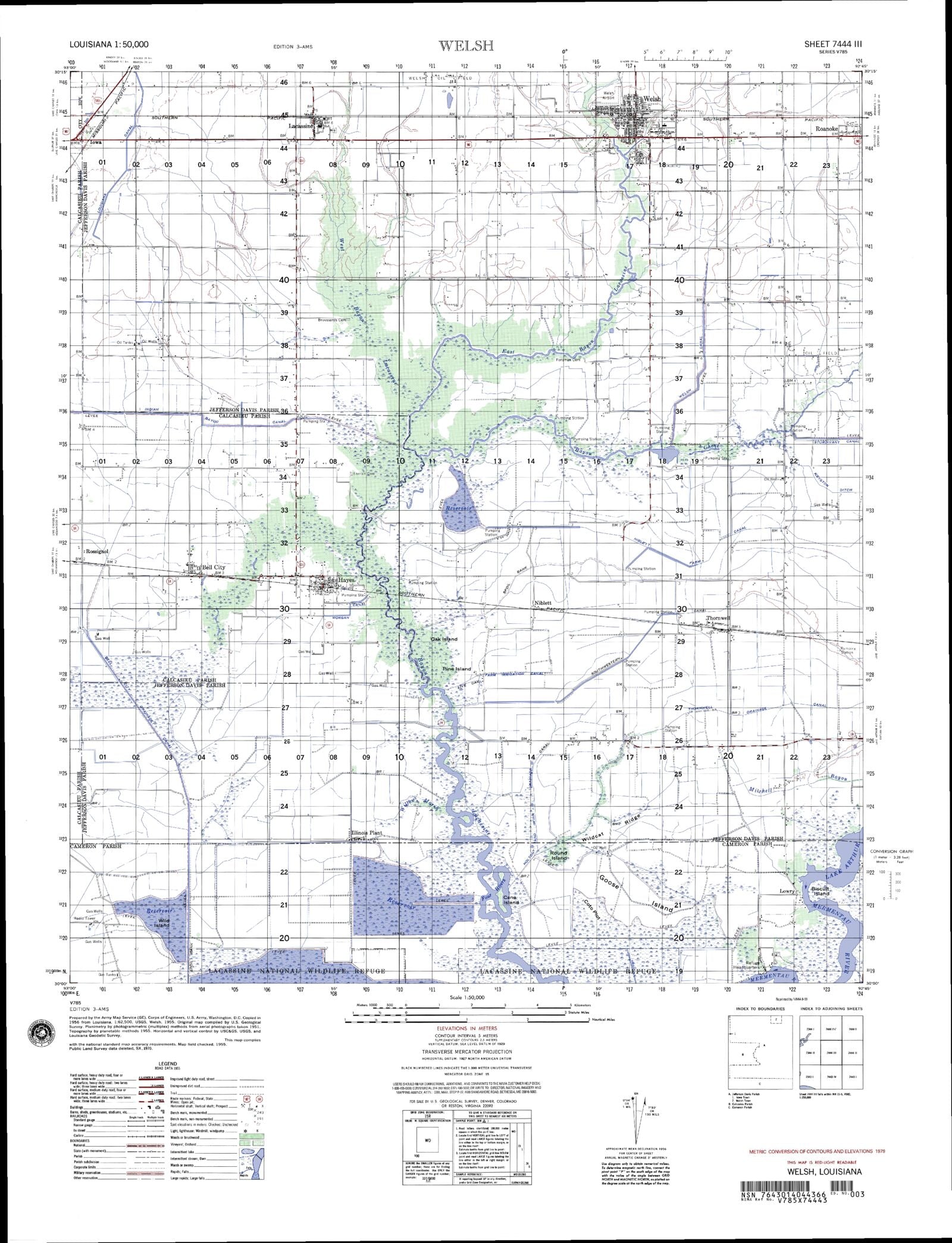 Welsh Louisiana Military 1:50,000 Map – MyTopo Map Store