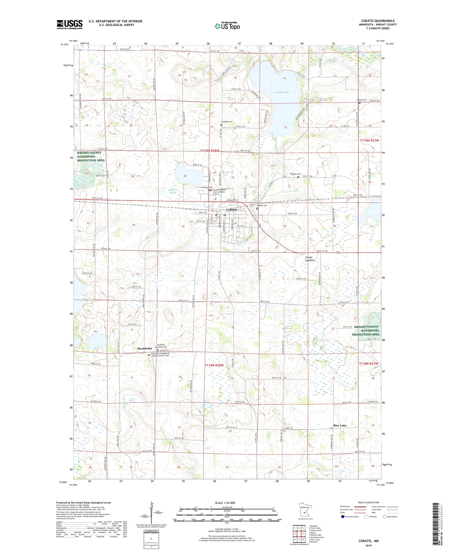 Cokato Minnesota US Topo Map – MyTopo Map Store