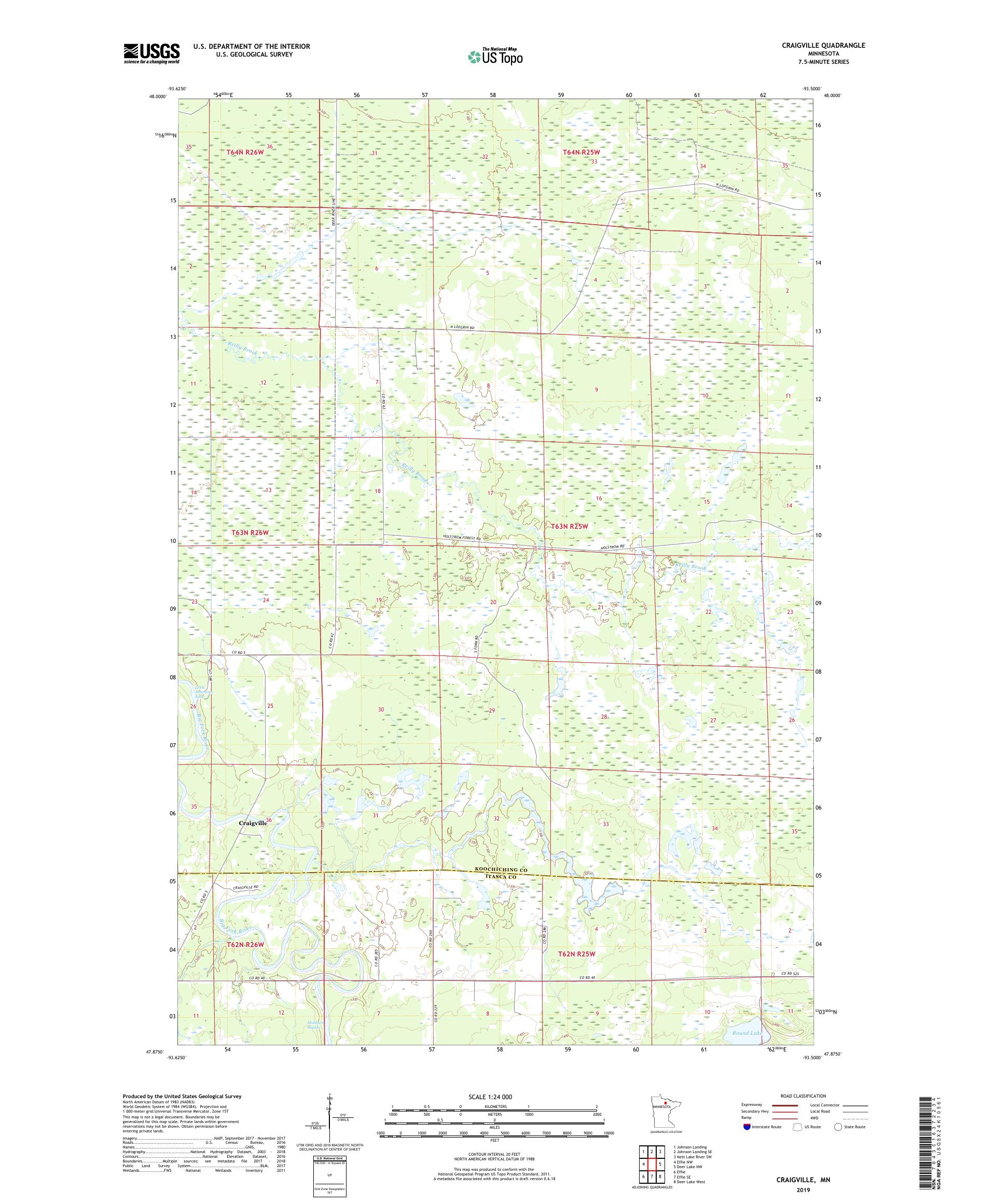 Craigville Minnesota US Topo Map – MyTopo Map Store