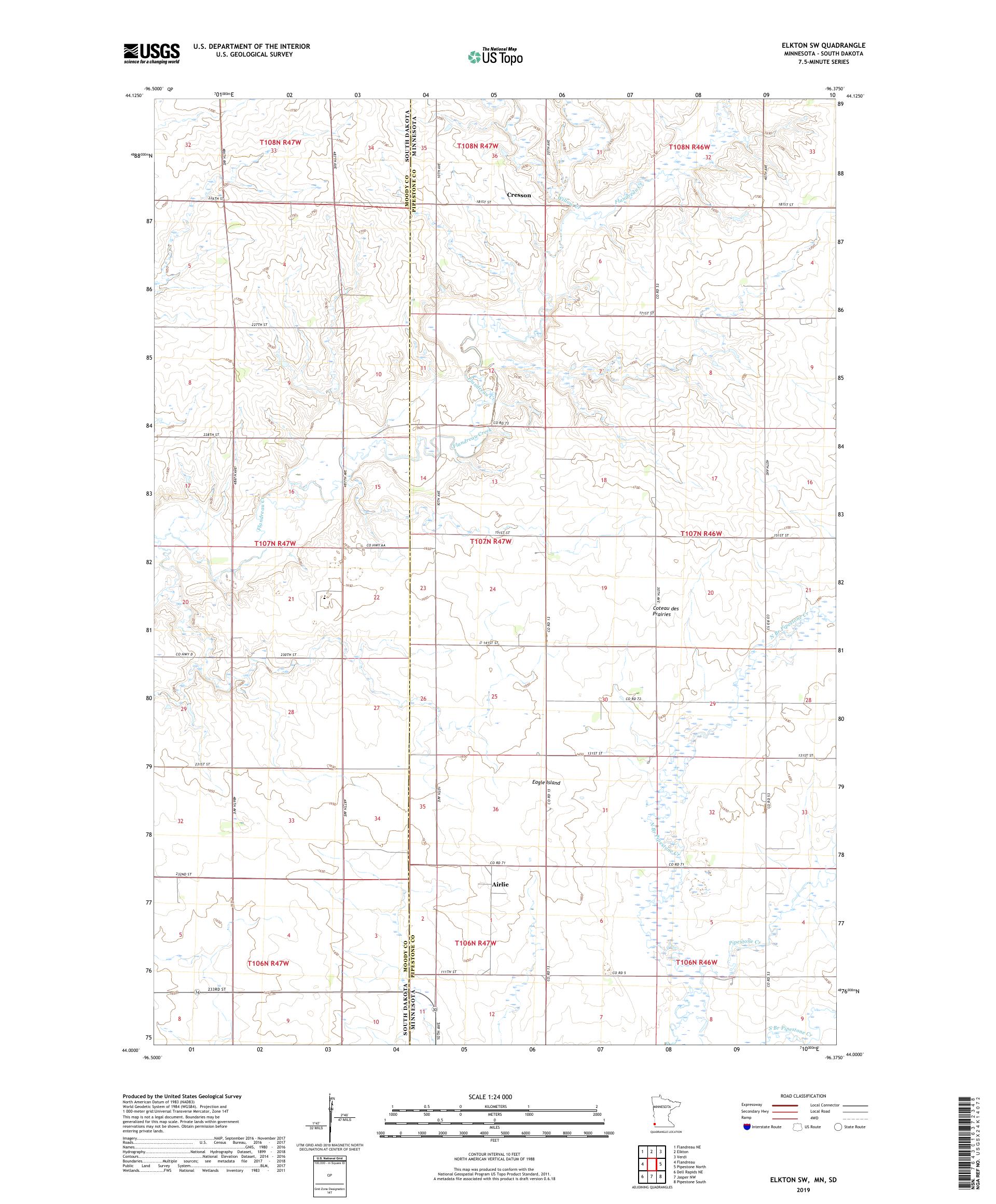 Elkton SW Minnesota US Topo Map – MyTopo Map Store