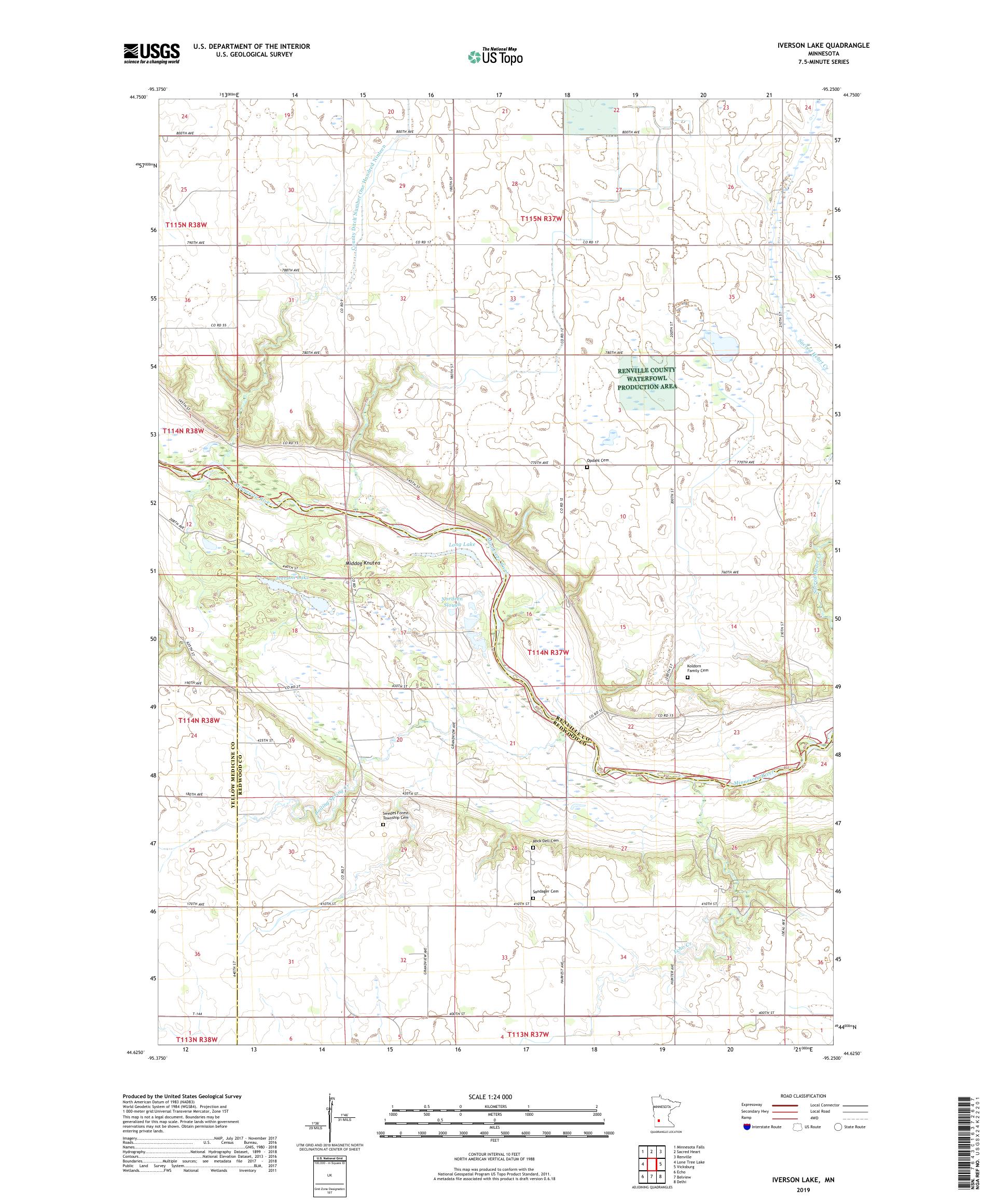 Iverson Lake Minnesota US Topo Map – MyTopo Map Store