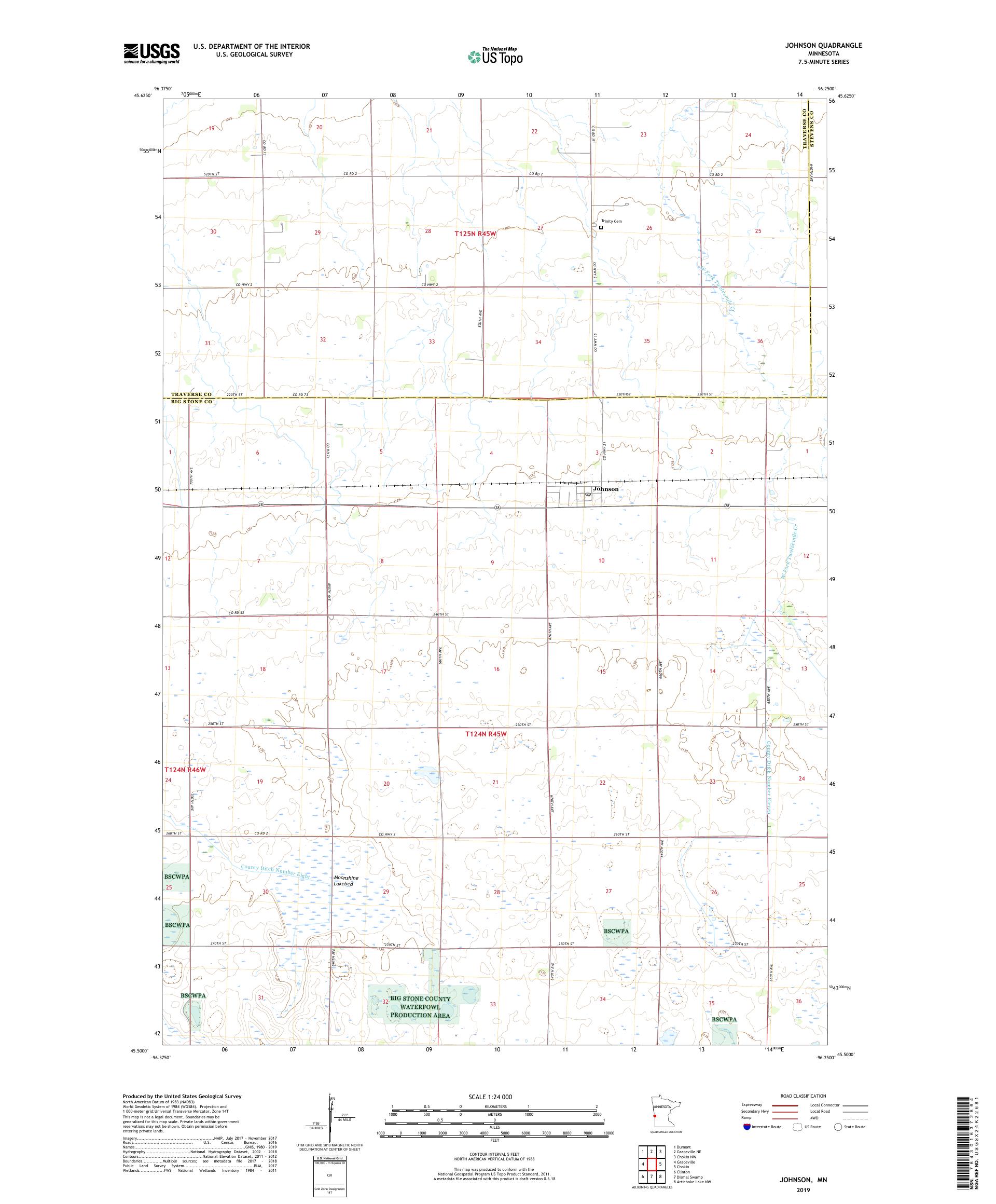 Johnson Minnesota US Topo Map – MyTopo Map Store