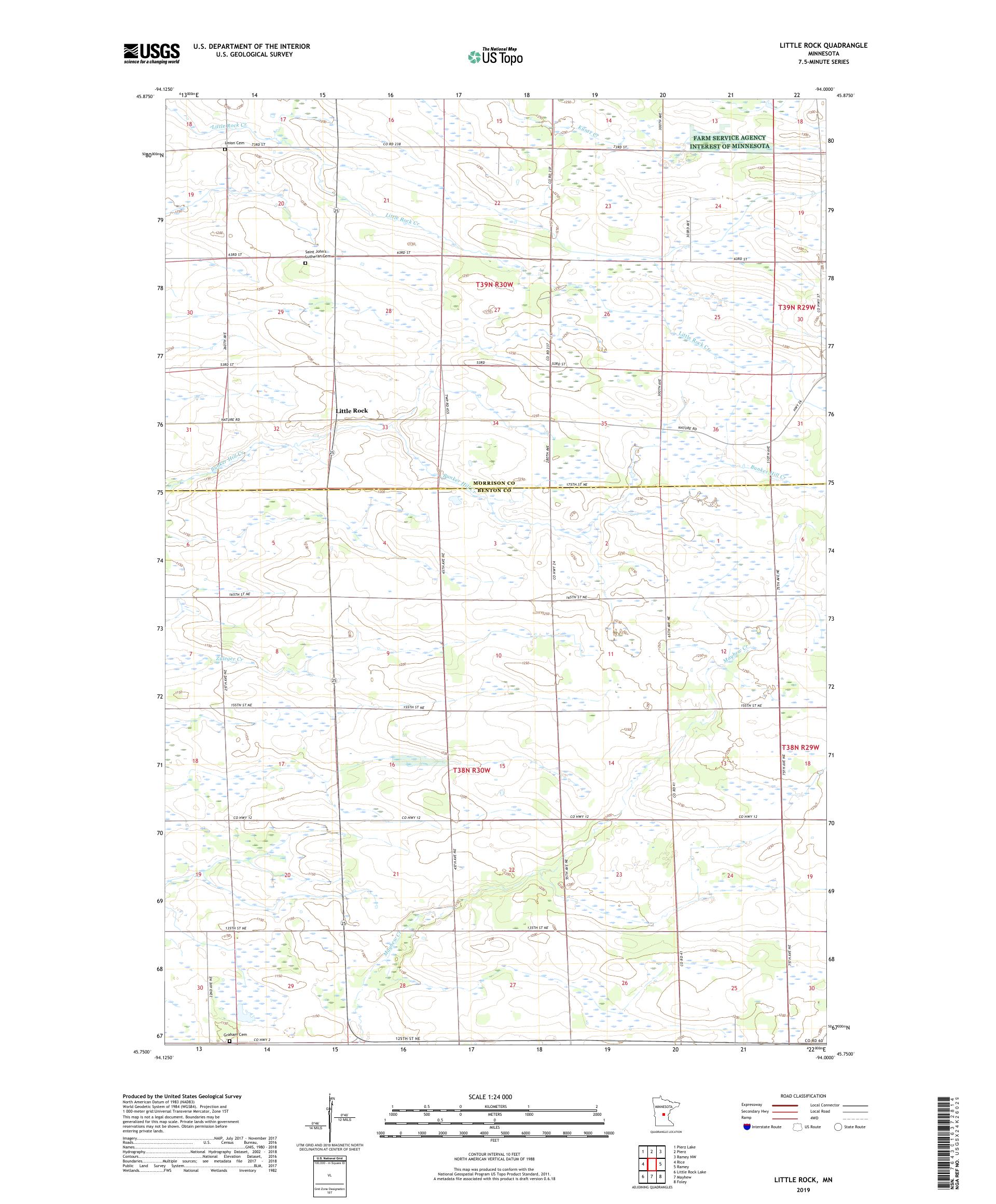 Little Rock Minnesota US Topo Map – MyTopo Map Store